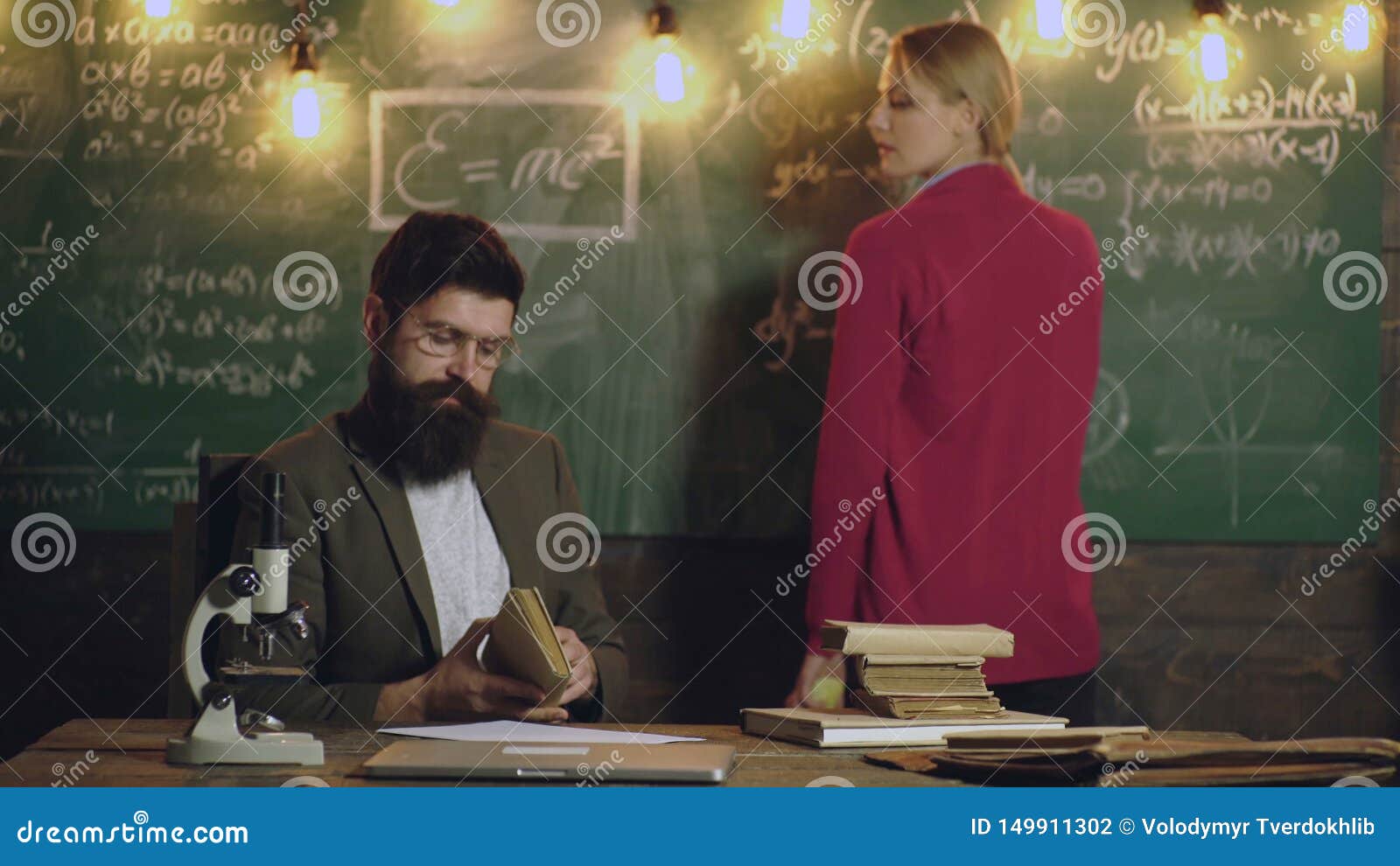 Teacher and Student. Back To School. Classmate Educate Friend Knowledge ...