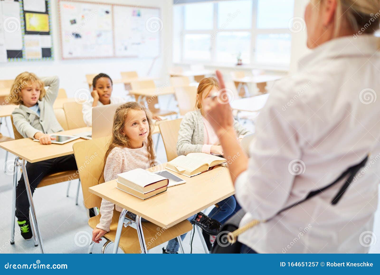 Teacher and Student in Class Stock Image - Image of teach, media: 164651257