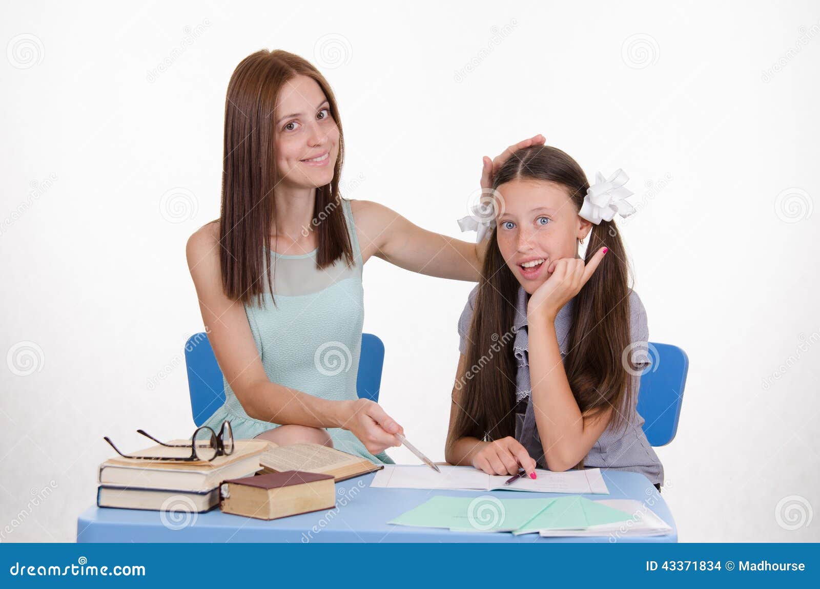 Teacher and Student Decide To Homework Stock Photo - Image of september ...