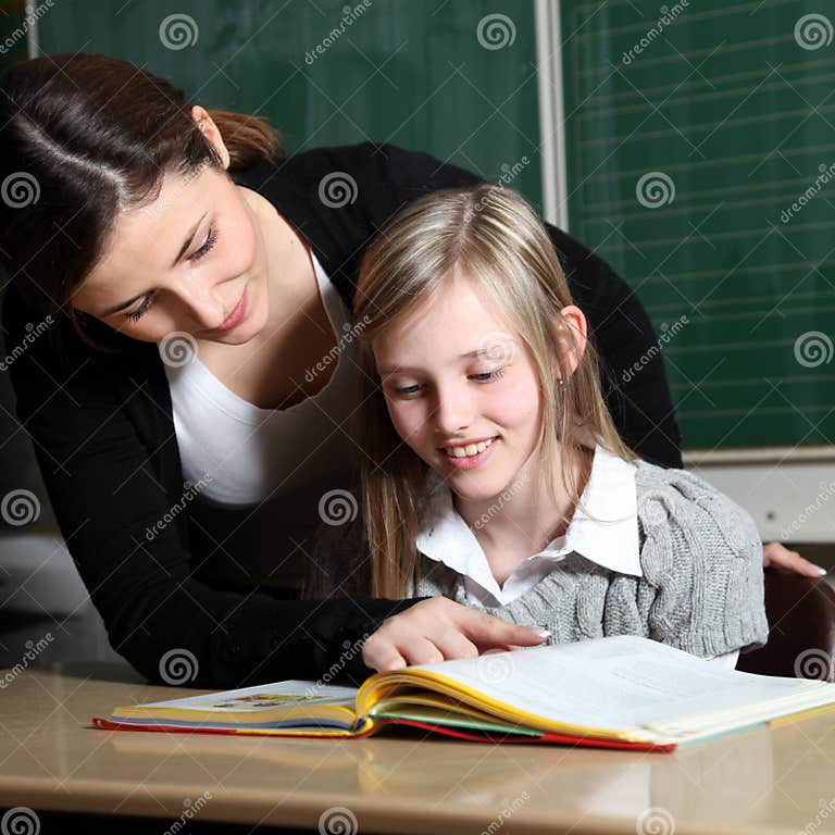 Teacher and Student Learn Together Stock Image - Image of learn ...