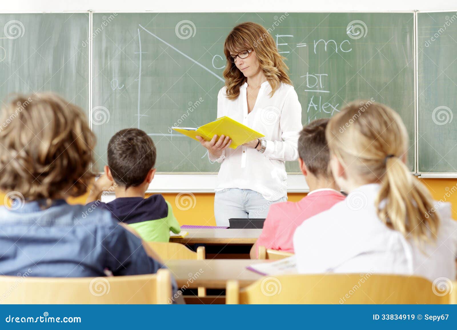 Teacher and Student in Lesson Stock Image - Image of horizontal ...