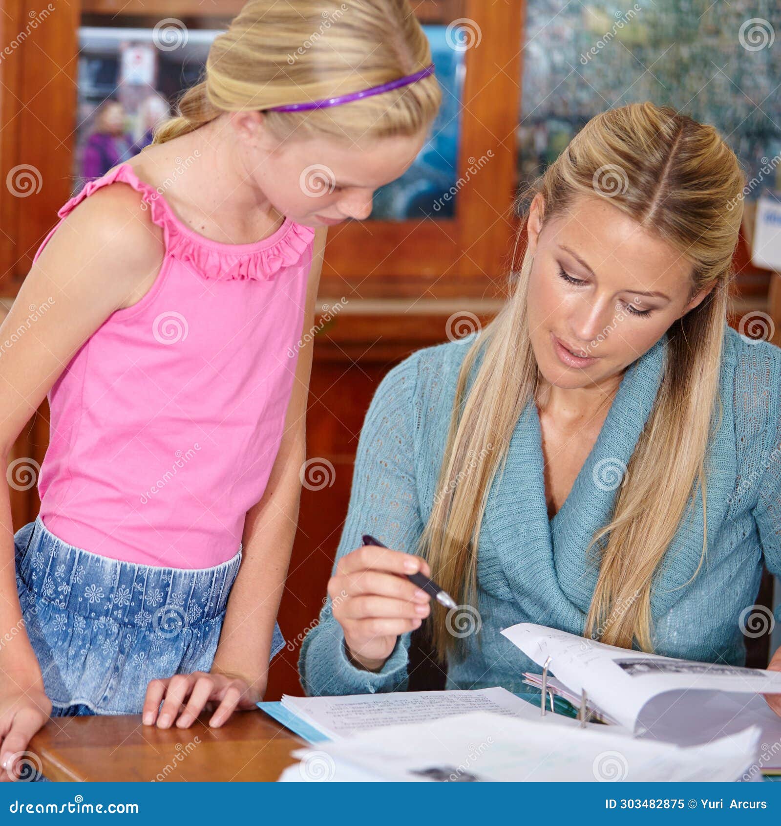 Teacher, Student and Mark Test in Classroom, Education and Learning ...