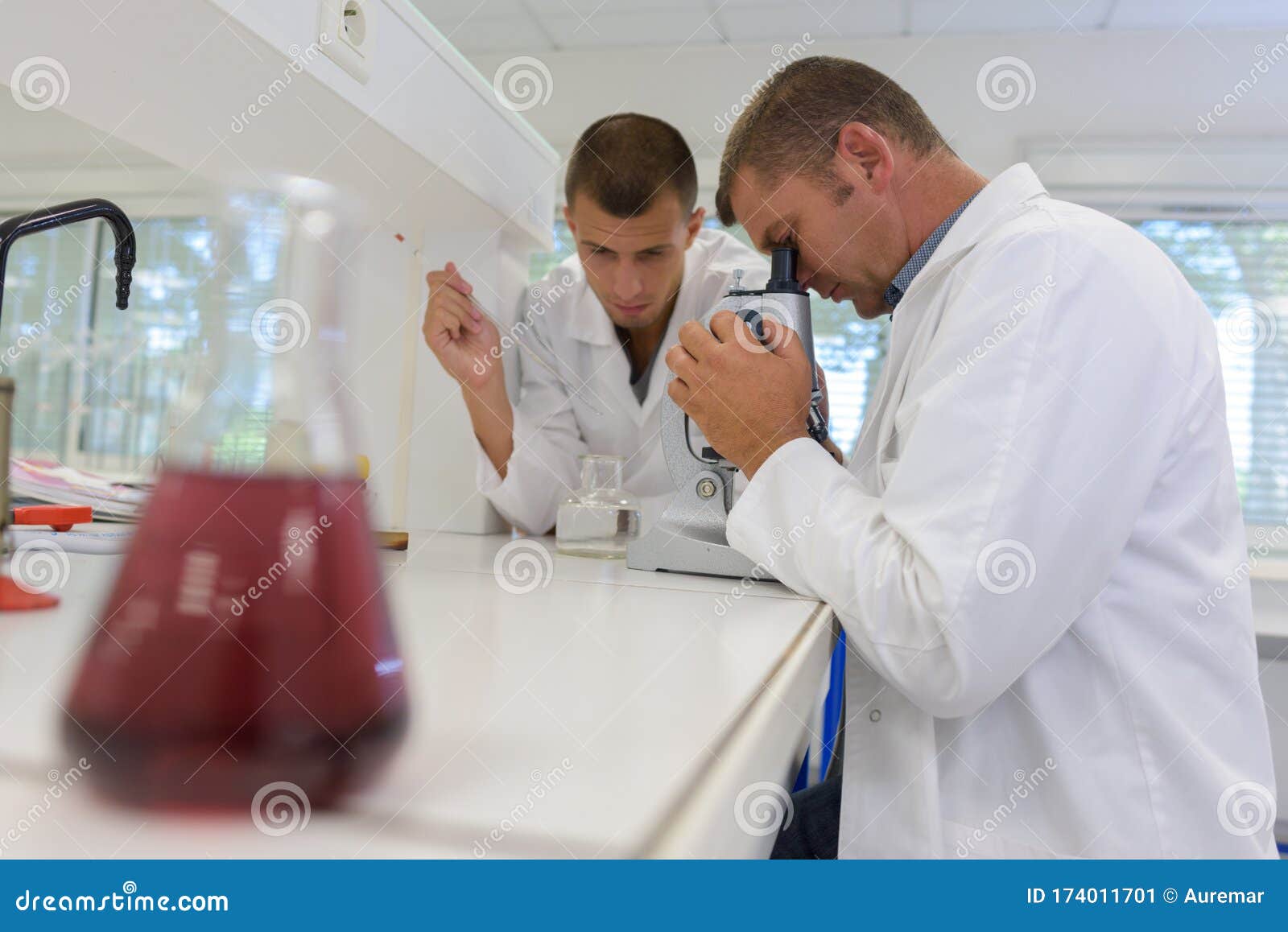 Teacher and Student Scientists in Lab Stock Image - Image of classmates ...