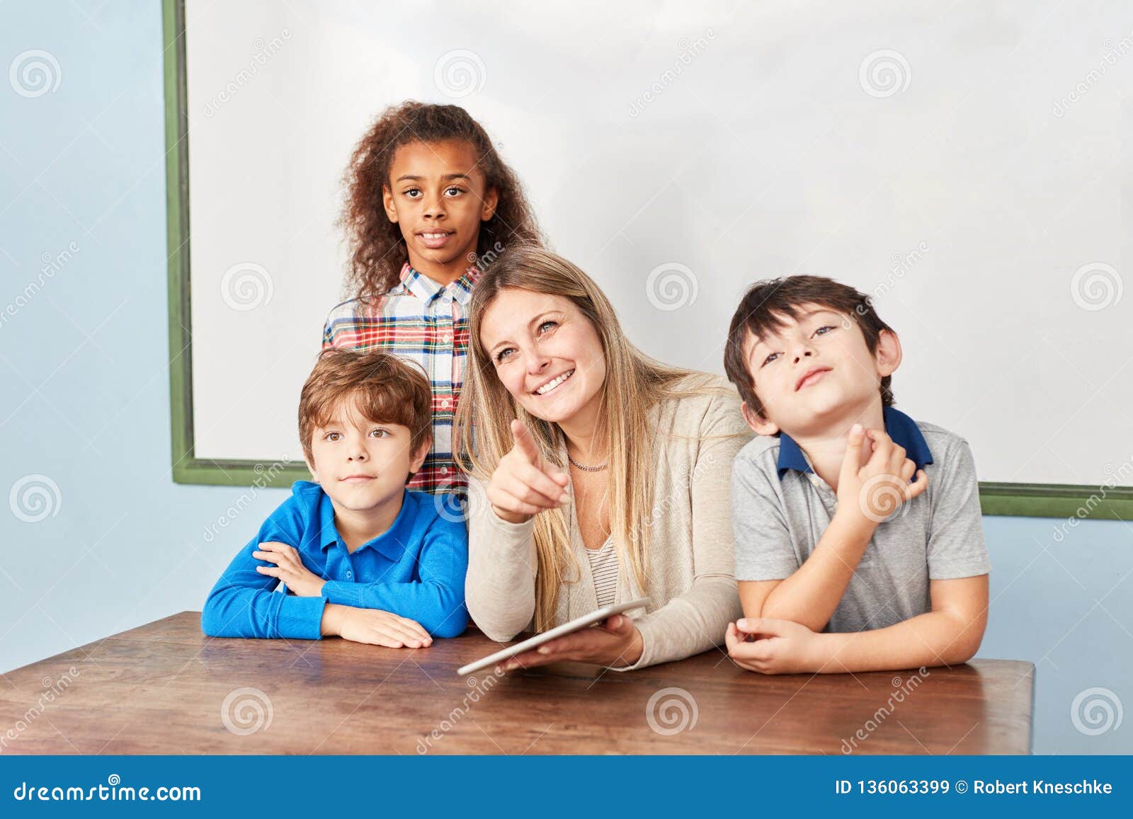Teacher and Student with Tablet Pc Stock Image - Image of learning ...