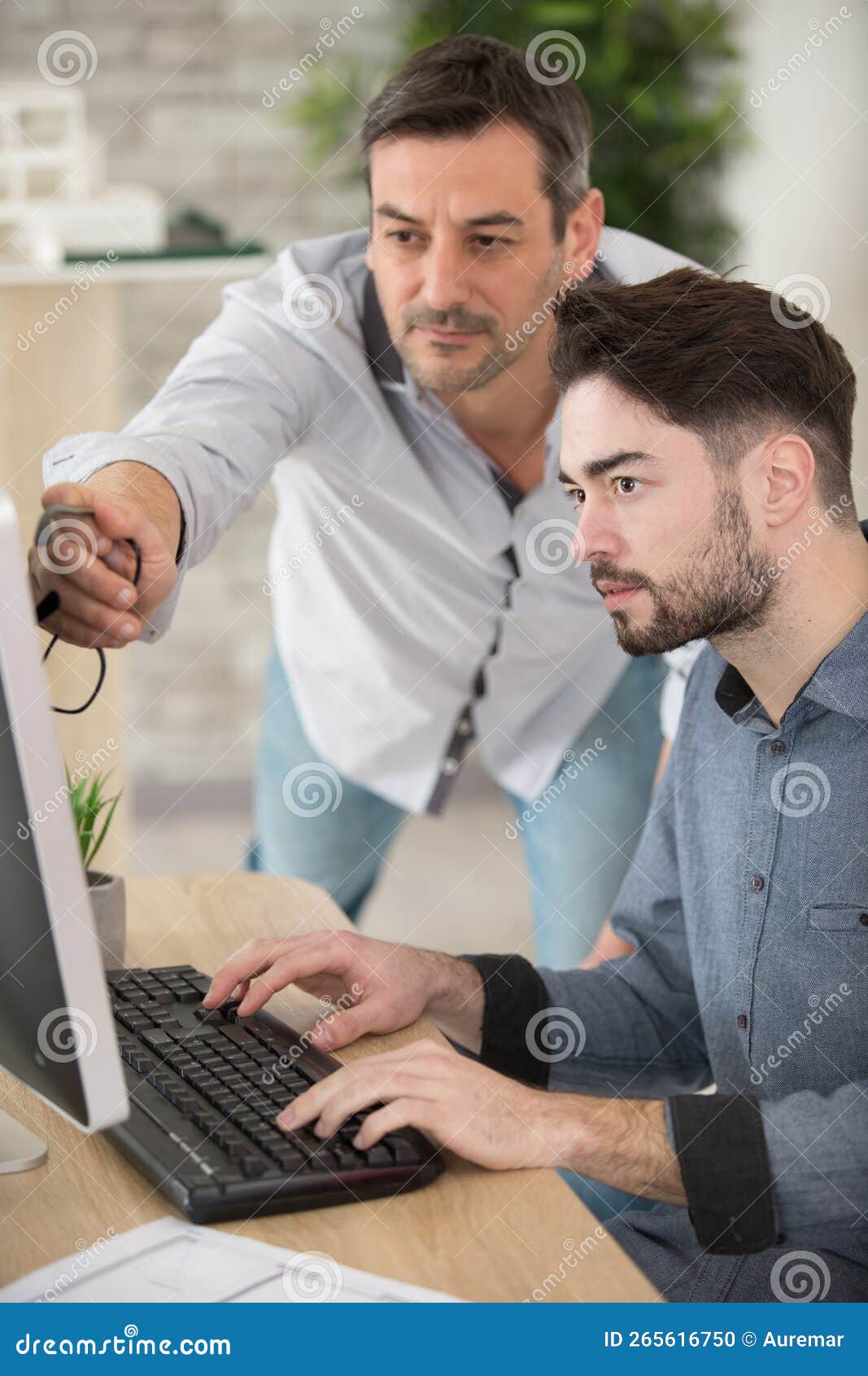 Teacher and Student Working on Computer Stock Photo - Image of ...