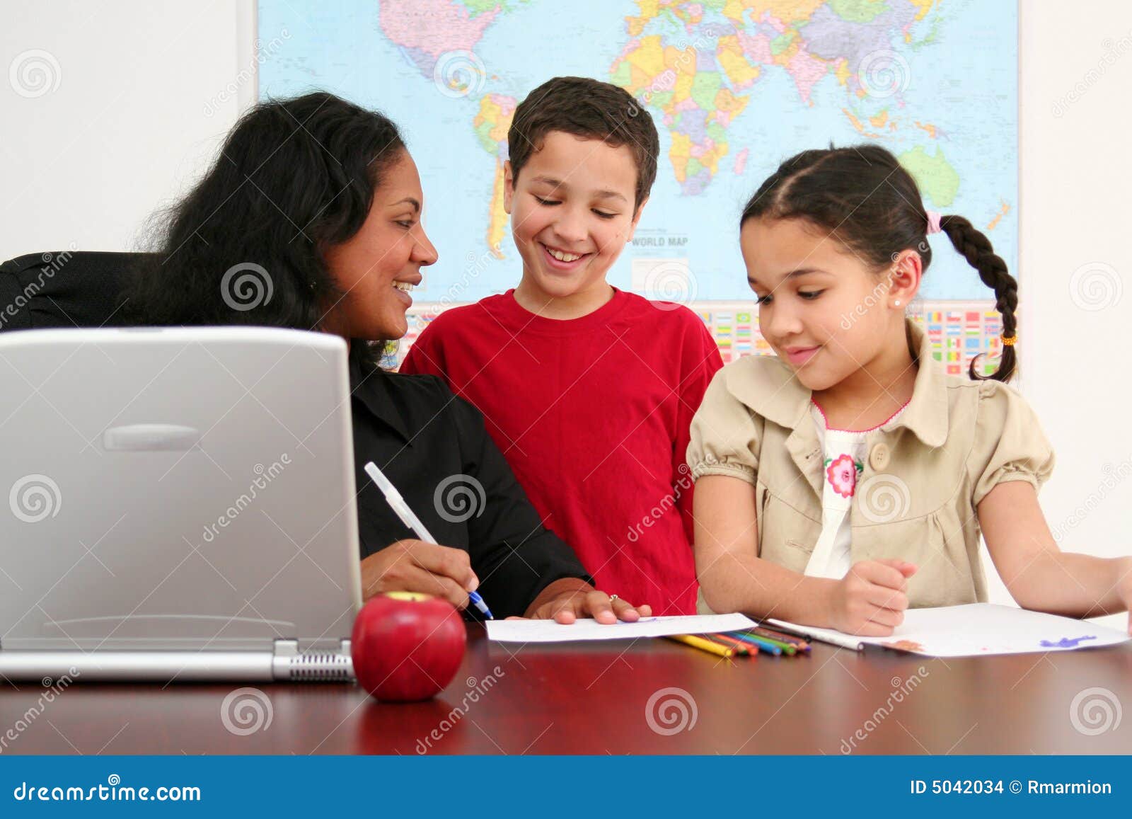 Teacher and Students stock photo. Image of children, learn - 5042034