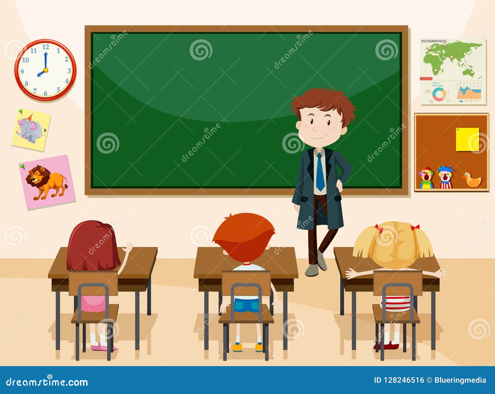 Students In Classroom Drawing