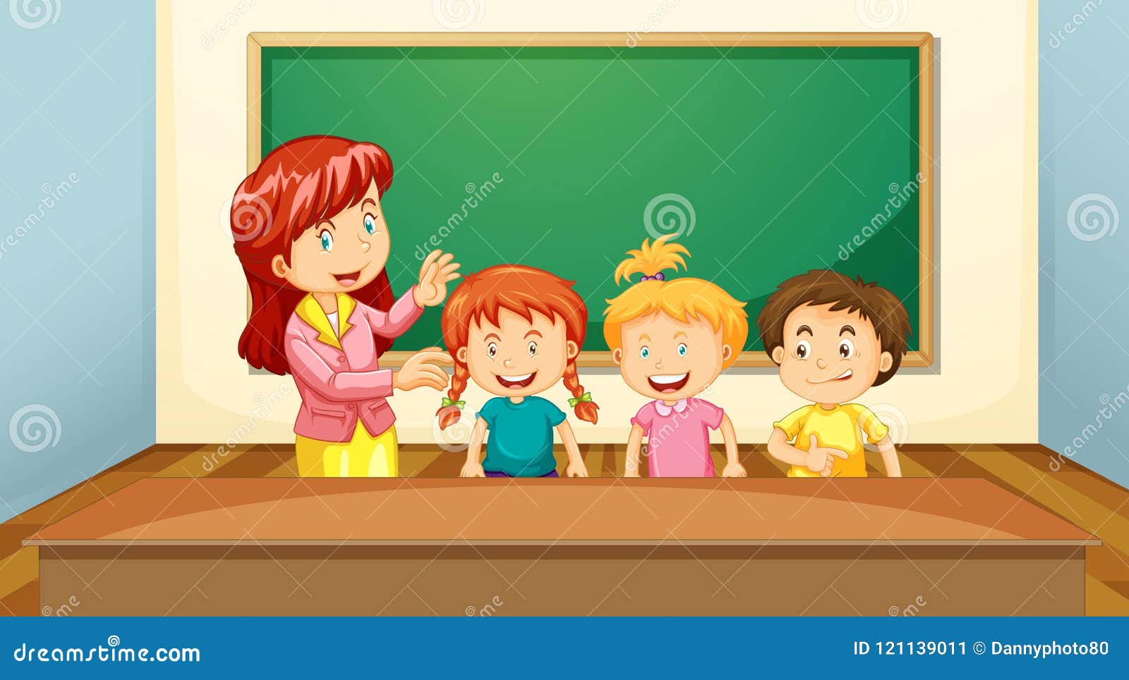 Teacher and Students in the Classroom Stock Vector - Illustration of ...