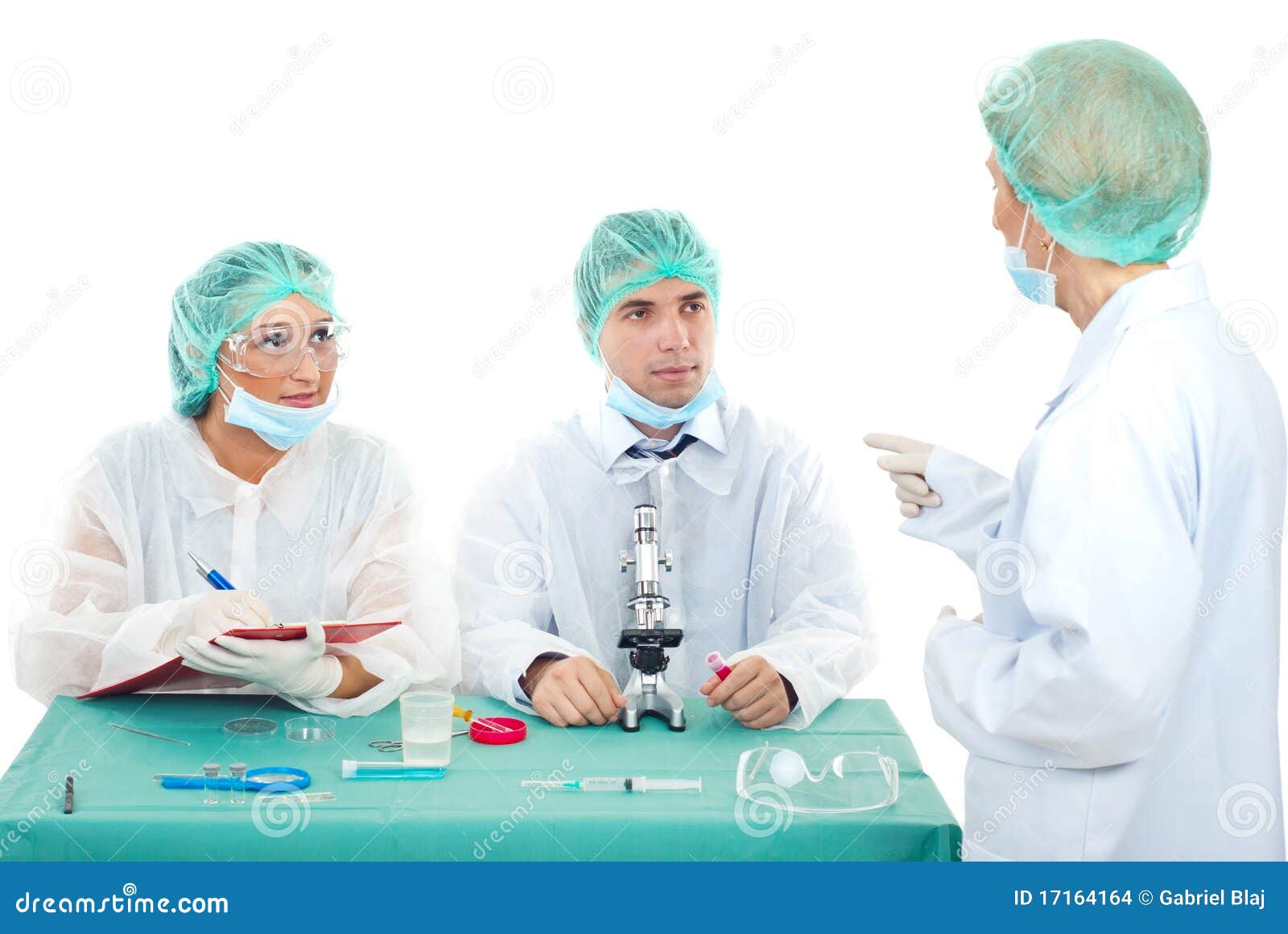 Teacher with Students in Laboratory Stock Photo - Image of biology ...
