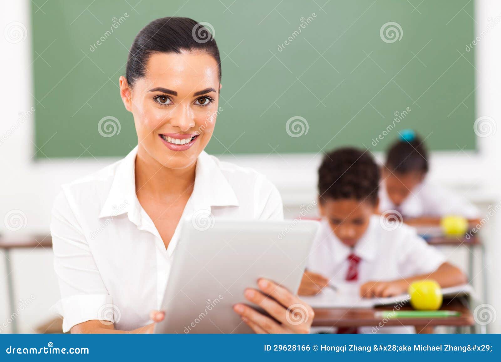 Teacher tablet computer stock photo. Image of classroom - 29628166