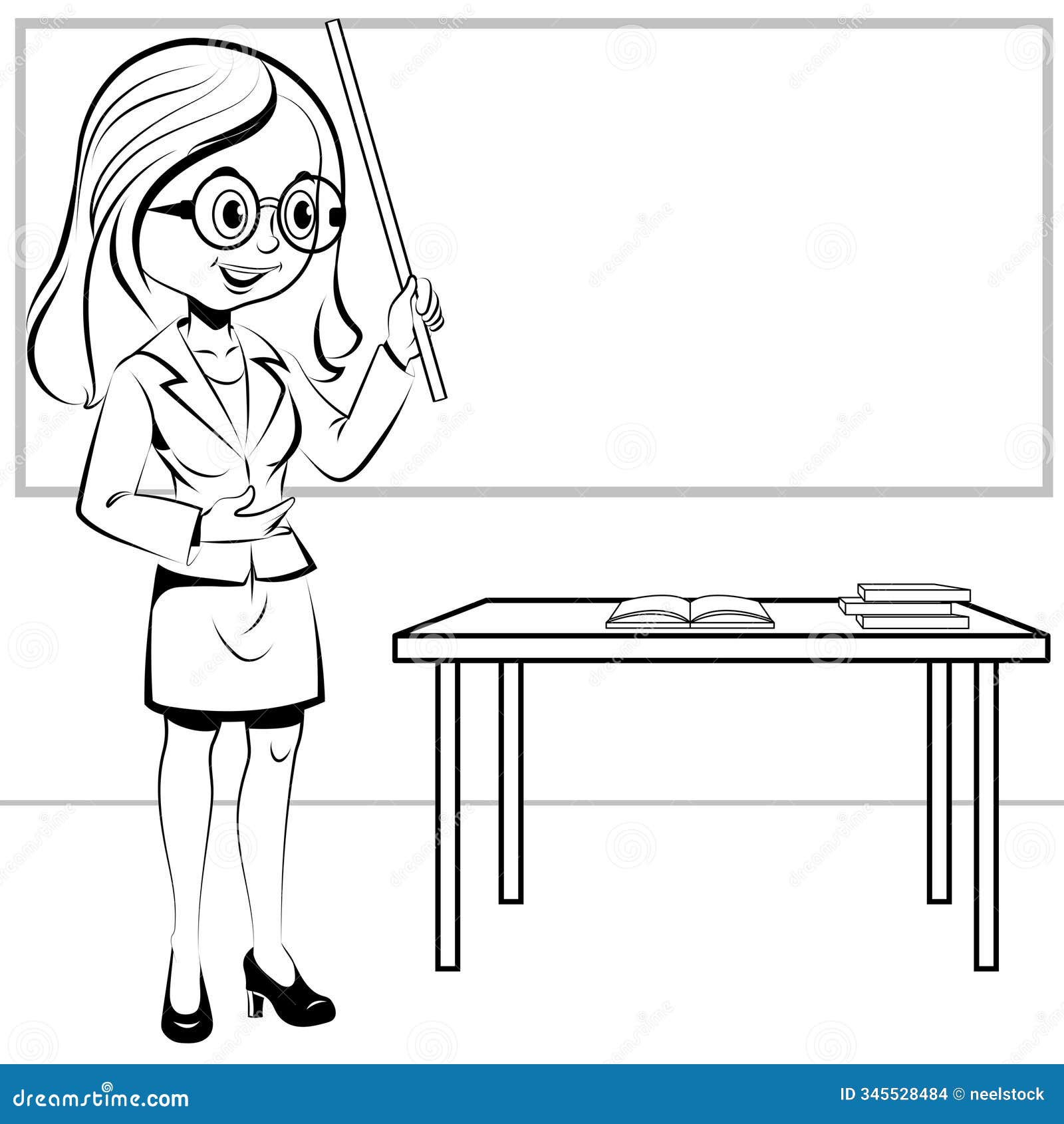 Teacher Talking with Her Students Stock Illustration - Illustration of ...