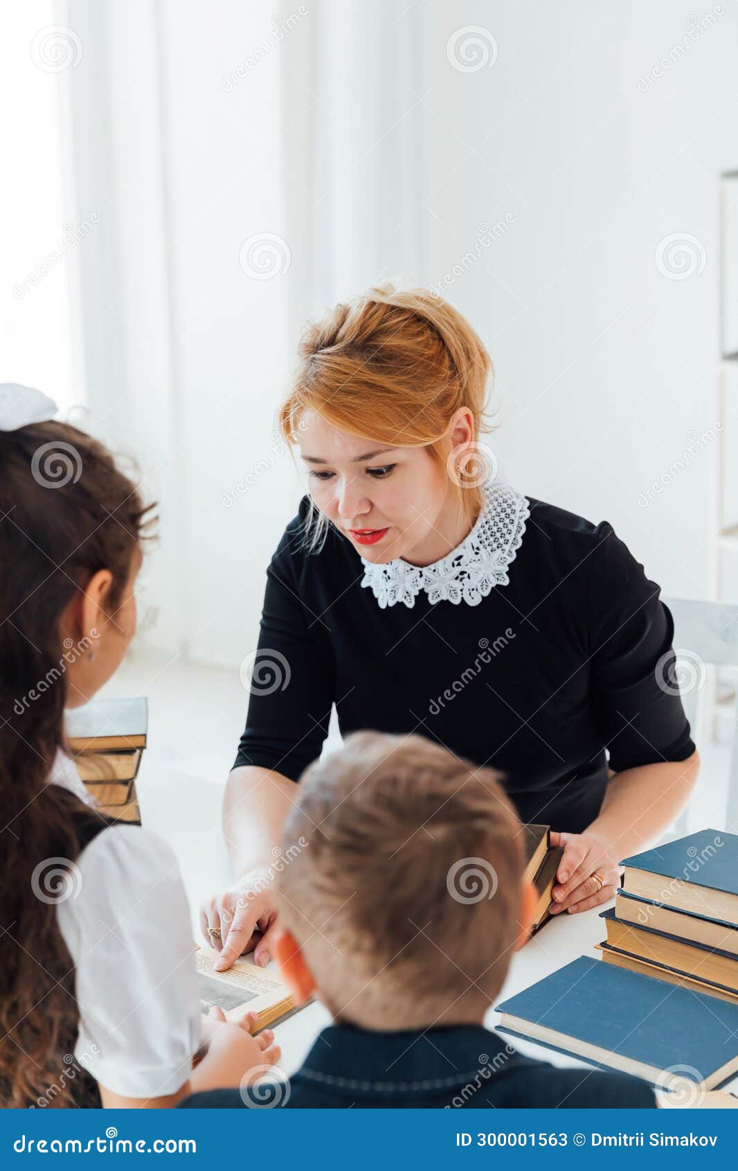 Teacher Teaching Children in School Classroom Stock Image - Image of ...