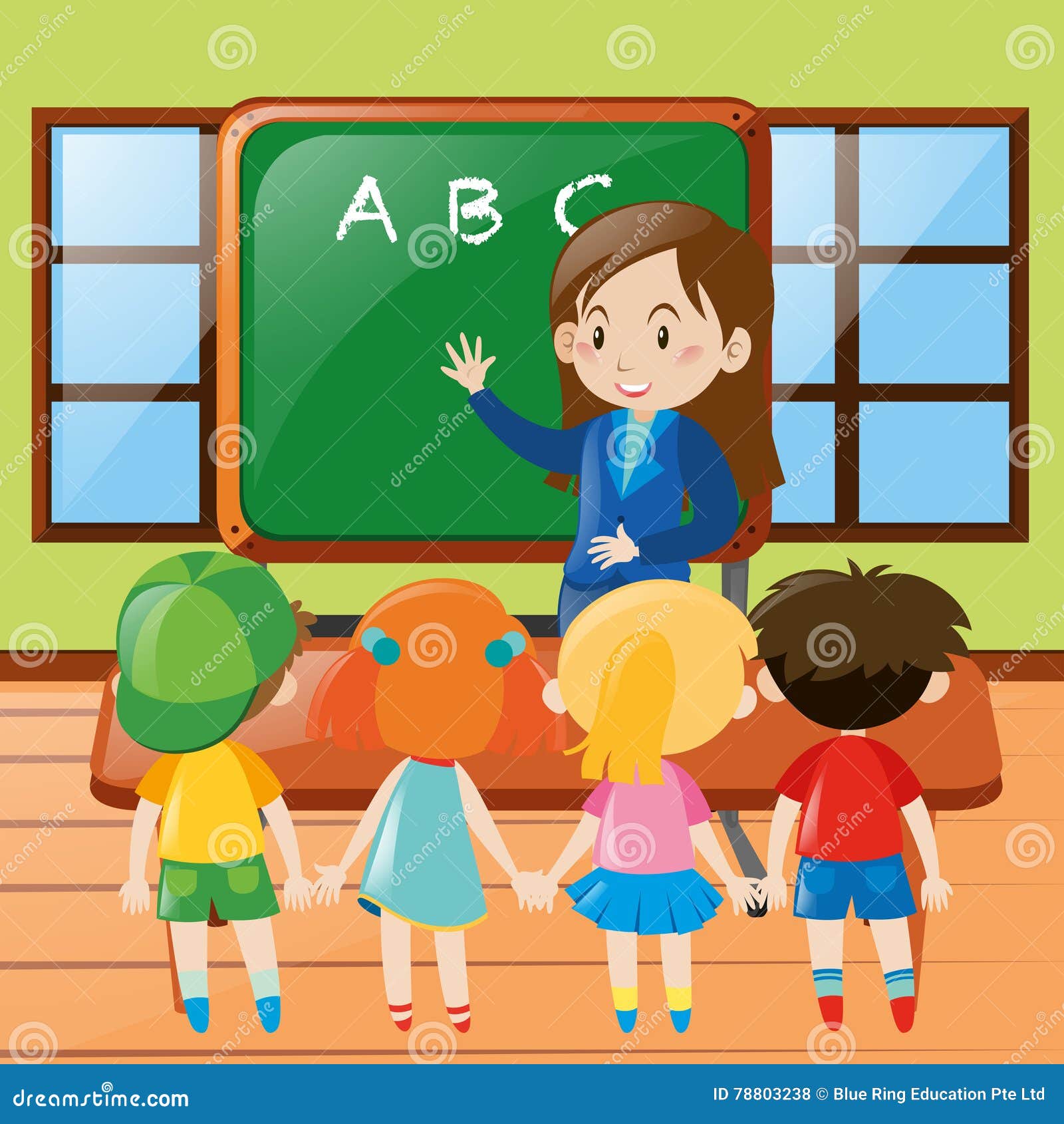 Students In Classroom Drawing