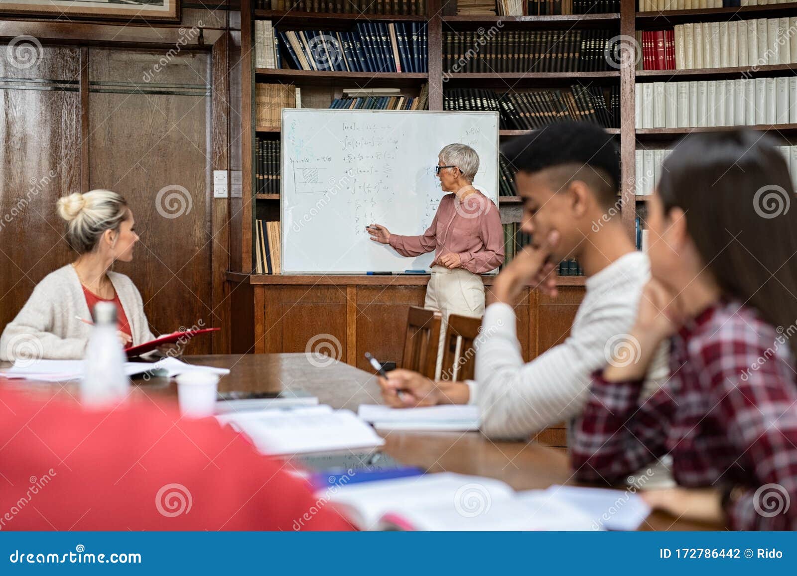 Teacher Teaching High School Students Stock Photo - Image of teaching ...
