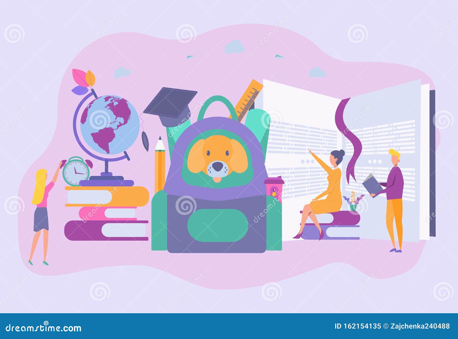 The Teacher is Teaching a Lesson. Back To School, First Day of School ...