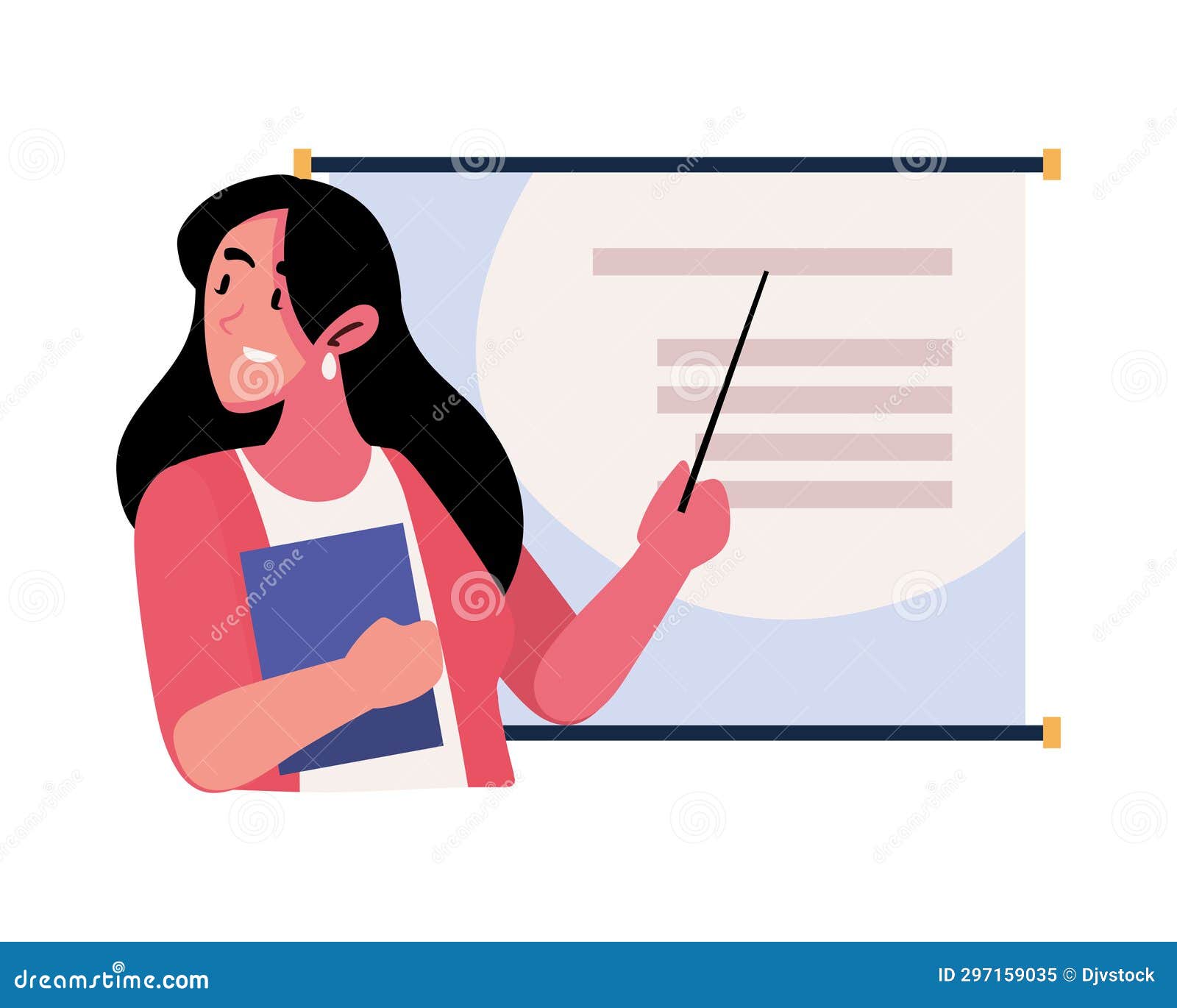 Teacher Teaching the Lesson Stock Illustration - Illustration of ...