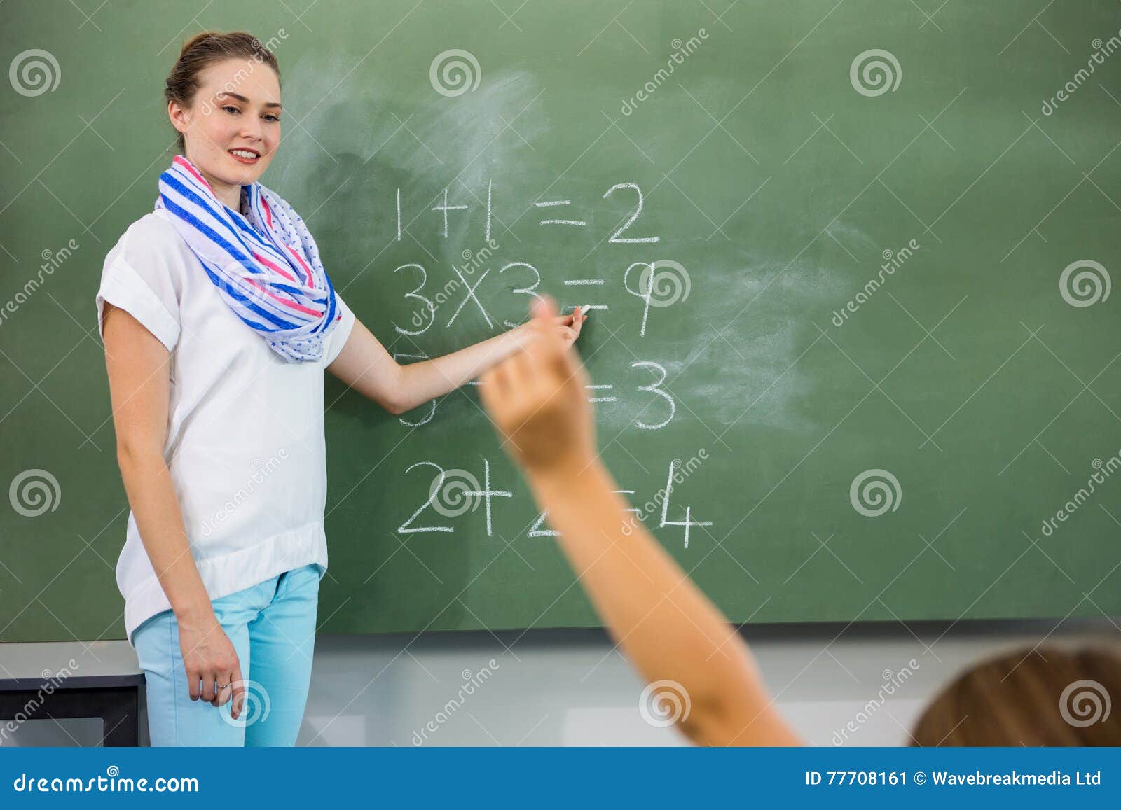 Teacher Teaching Mathematics in Classroom Stock Image - Image of career ...