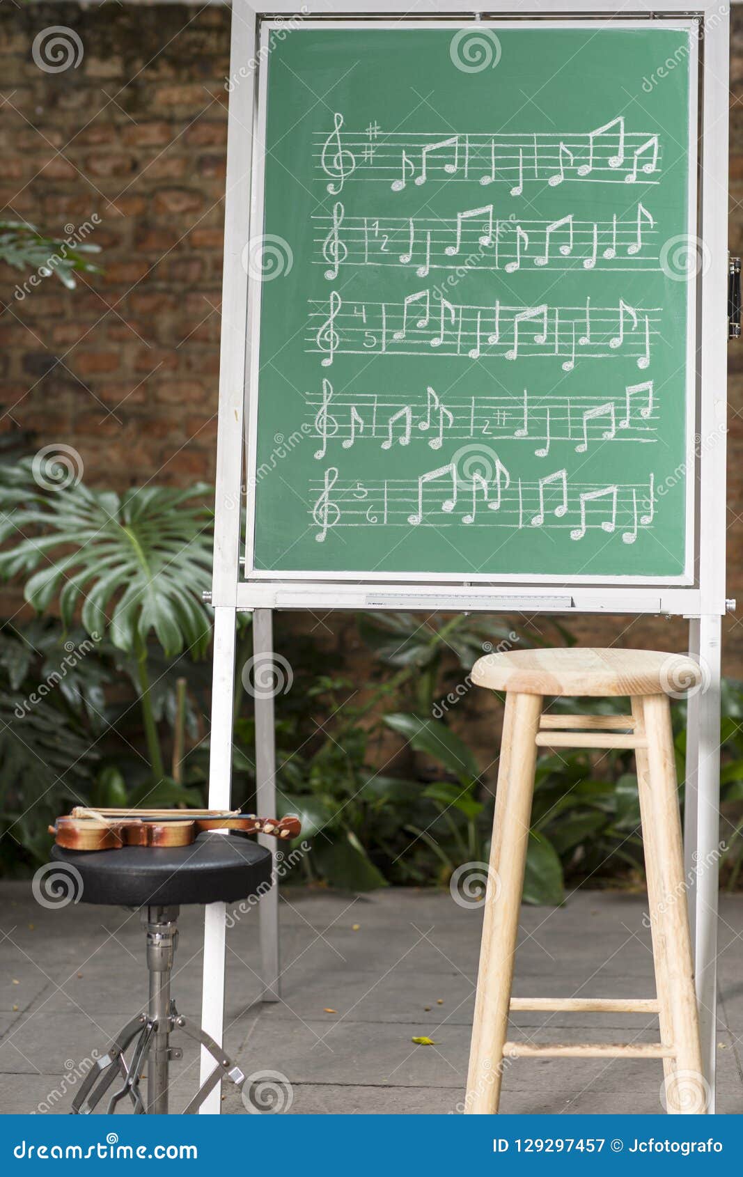Teacher Teaching Musical Notes Stock Image - Image of lecture, school ...