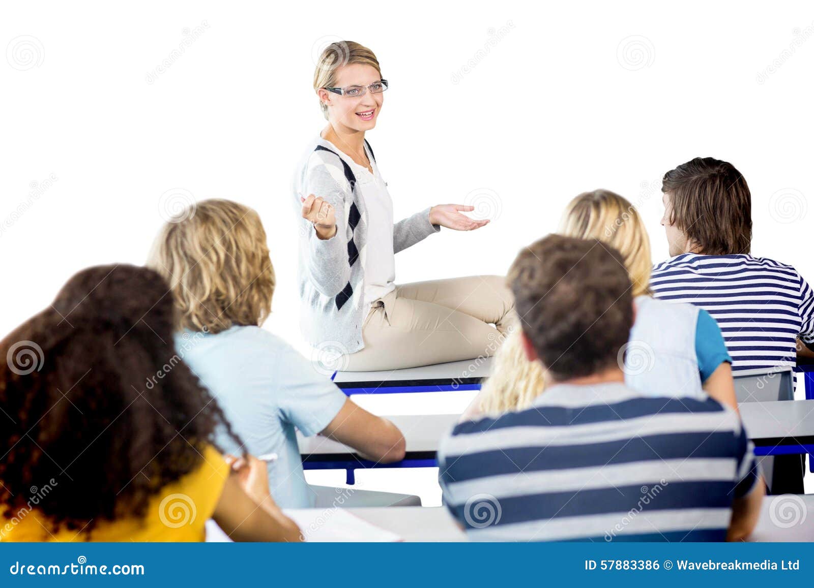 Teacher Teaching Students in Class Stock Photo - Image of teacher ...