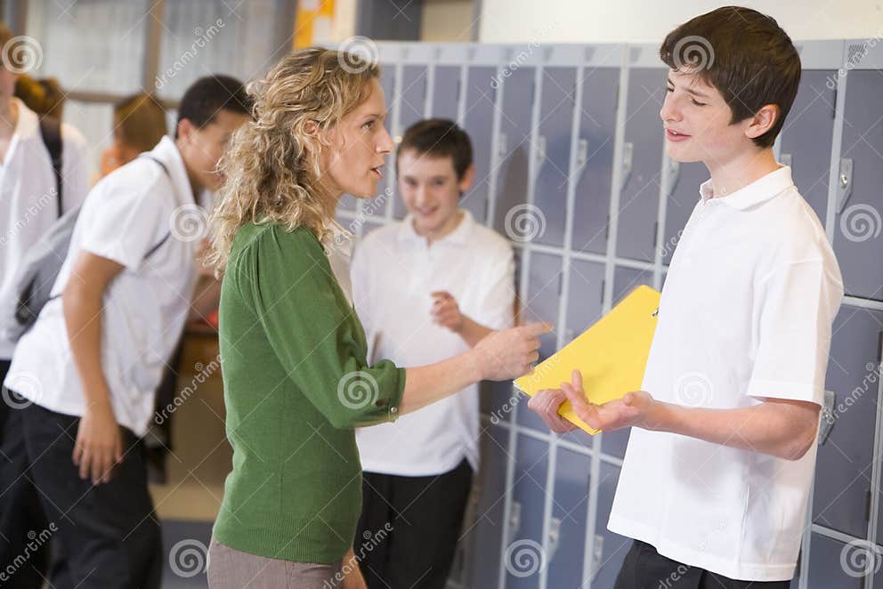 A Teacher Telling a Student Off Stock Image - Image of caucasian ...