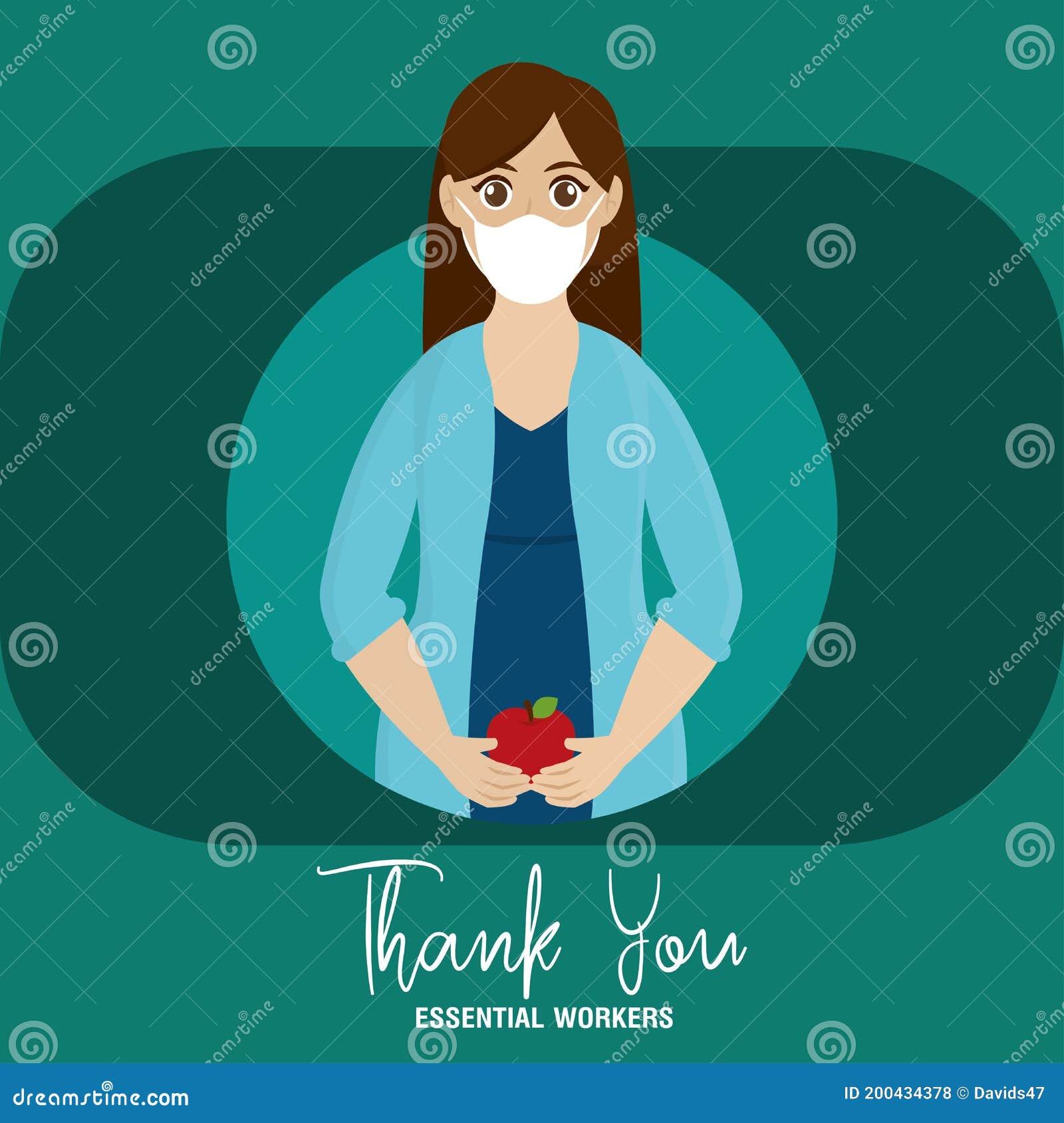 Essentials Frontline Employees Social Media Post Mockup Cartoon Vector ...