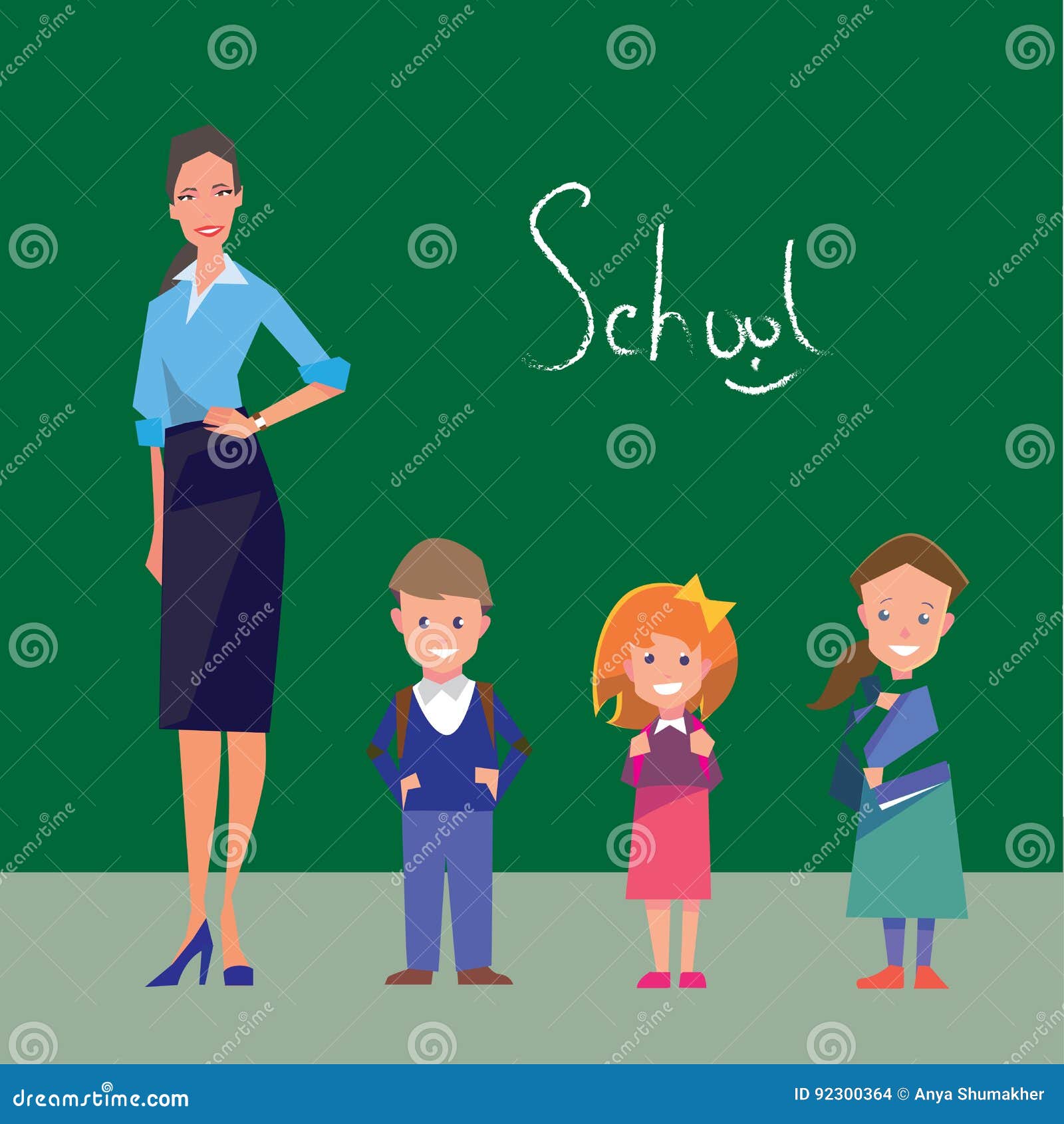 A Teacher Grades Papers And Provides Feedback To Students Cartoon ...