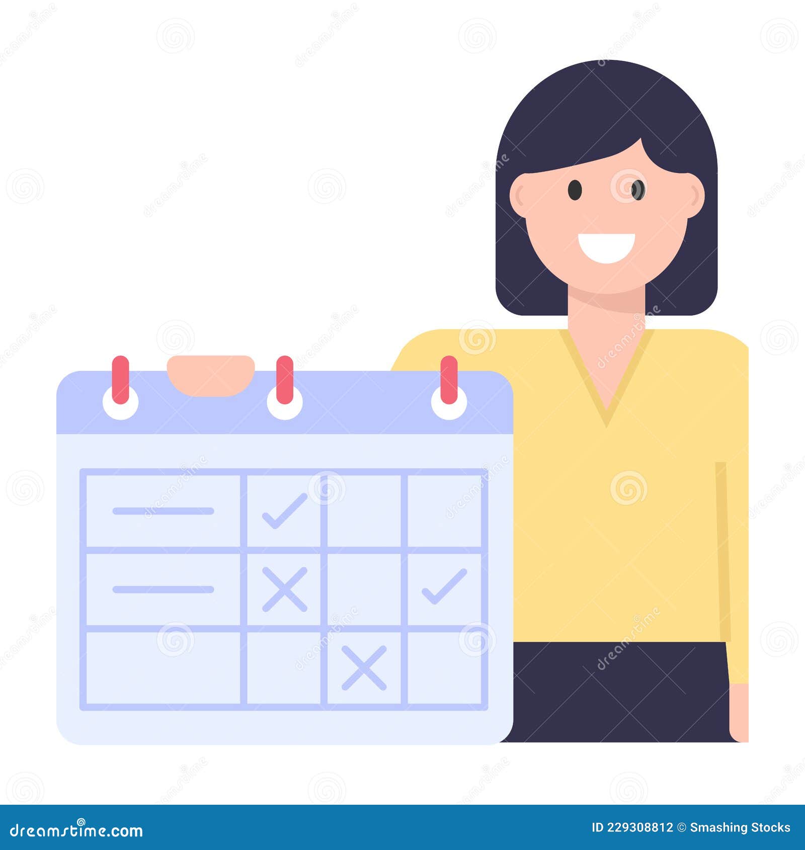 Teacher Timetable stock vector. Illustration of person - 229308812