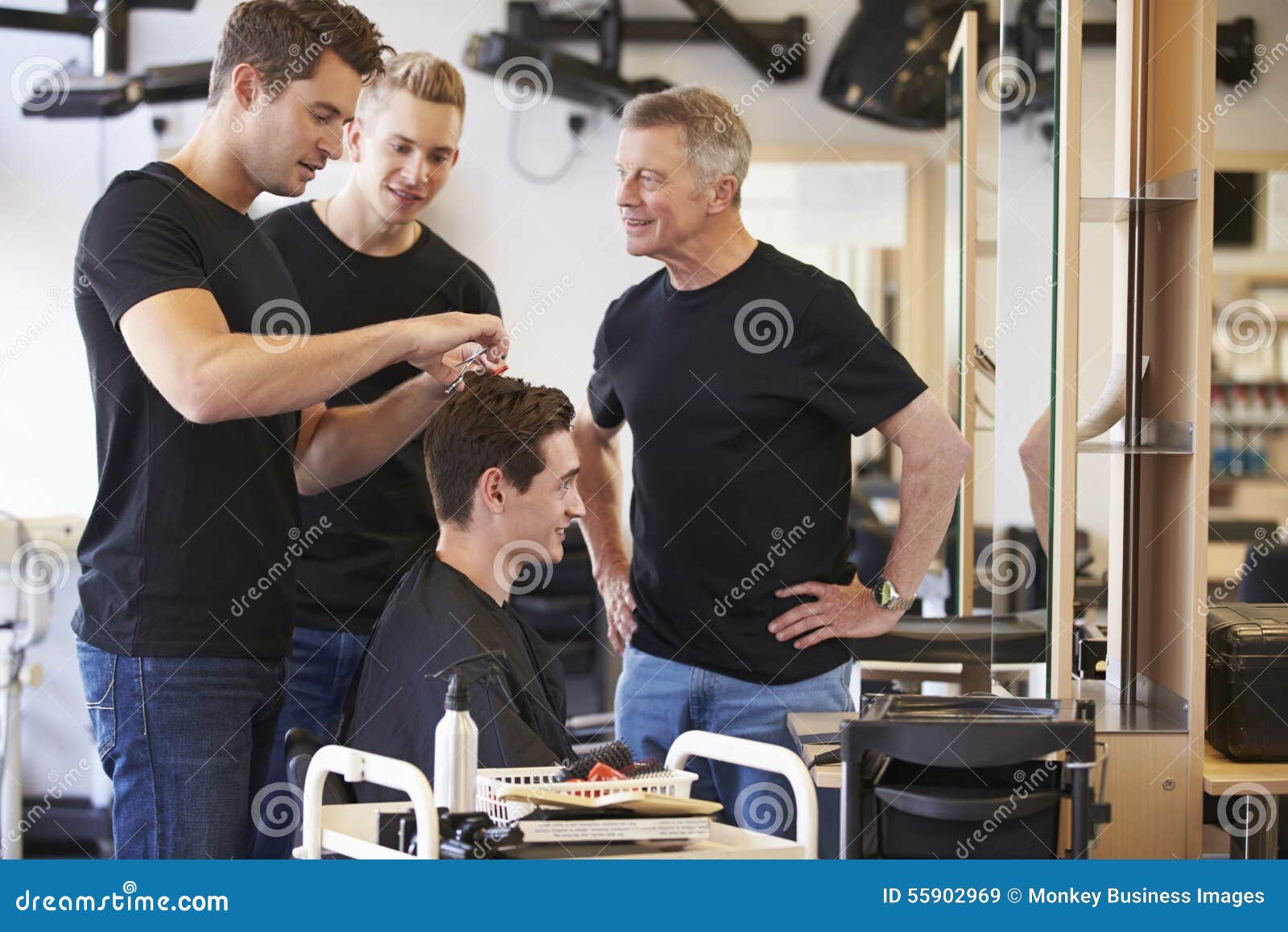 Teacher Training Mature Students in Hairdressing Stock Image - Image of ...