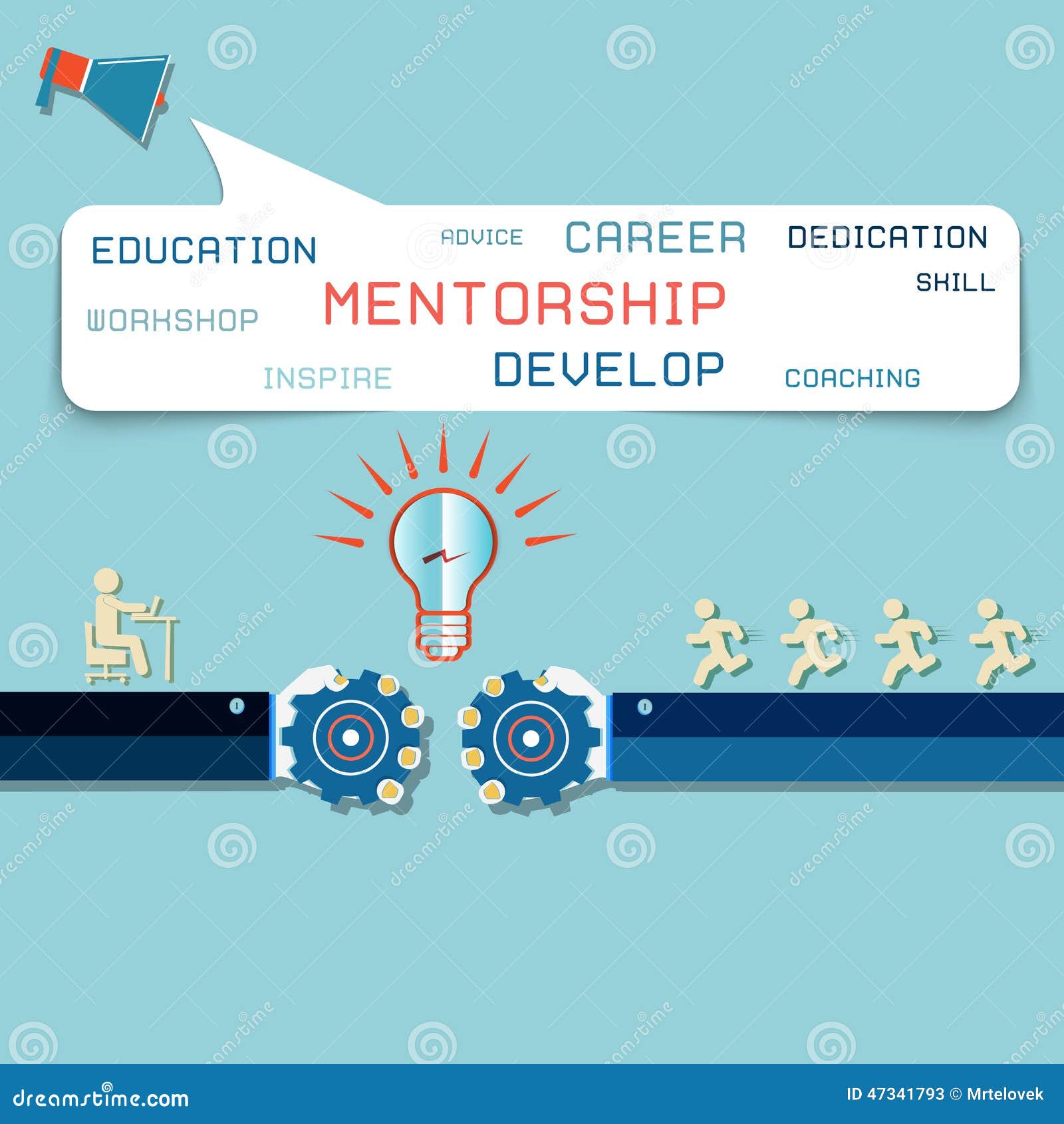 Teacher Training with Student, Mentorship Stock Illustration ...