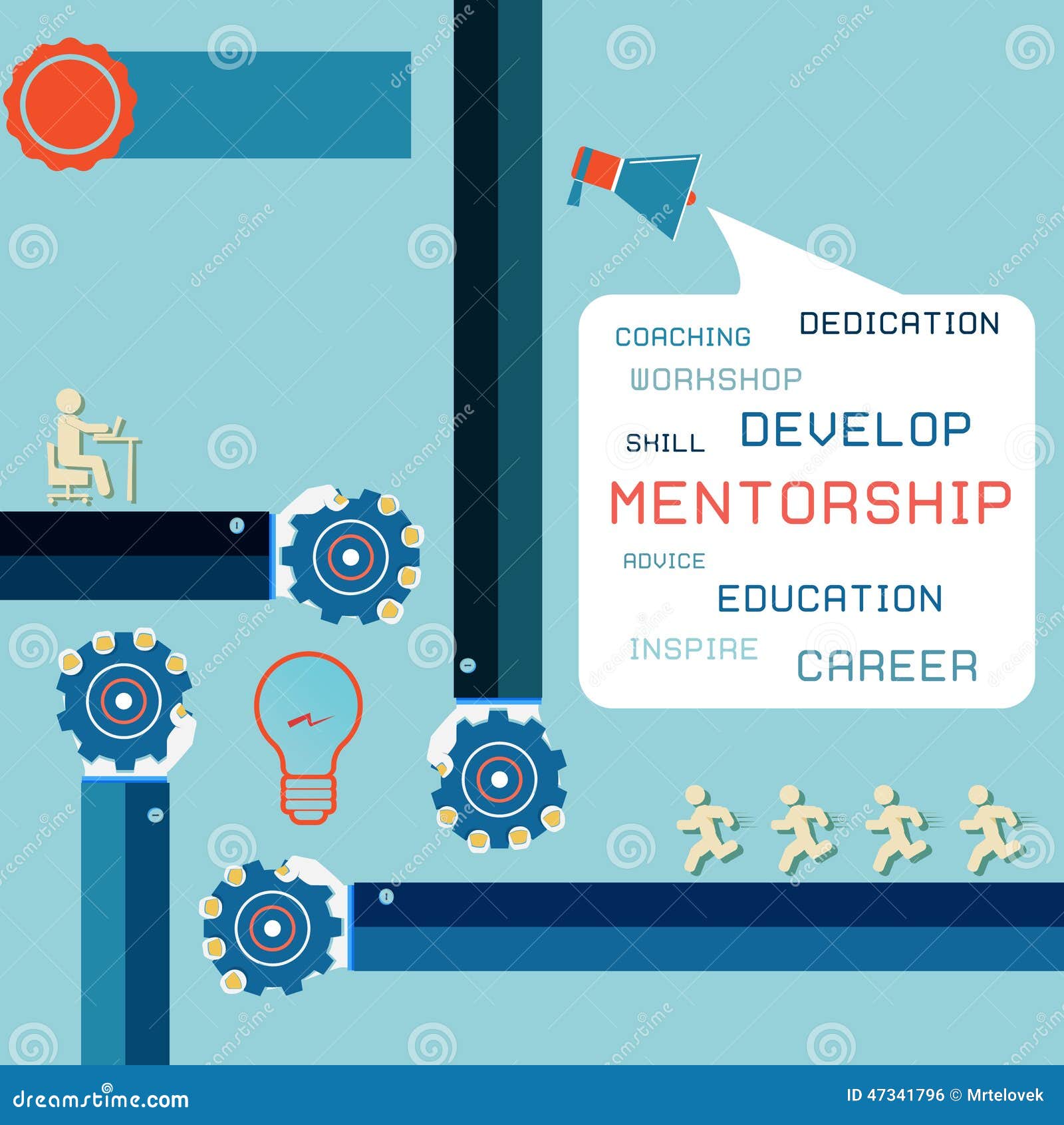 Teacher Training with Student, Mentorship Stock Illustration ...