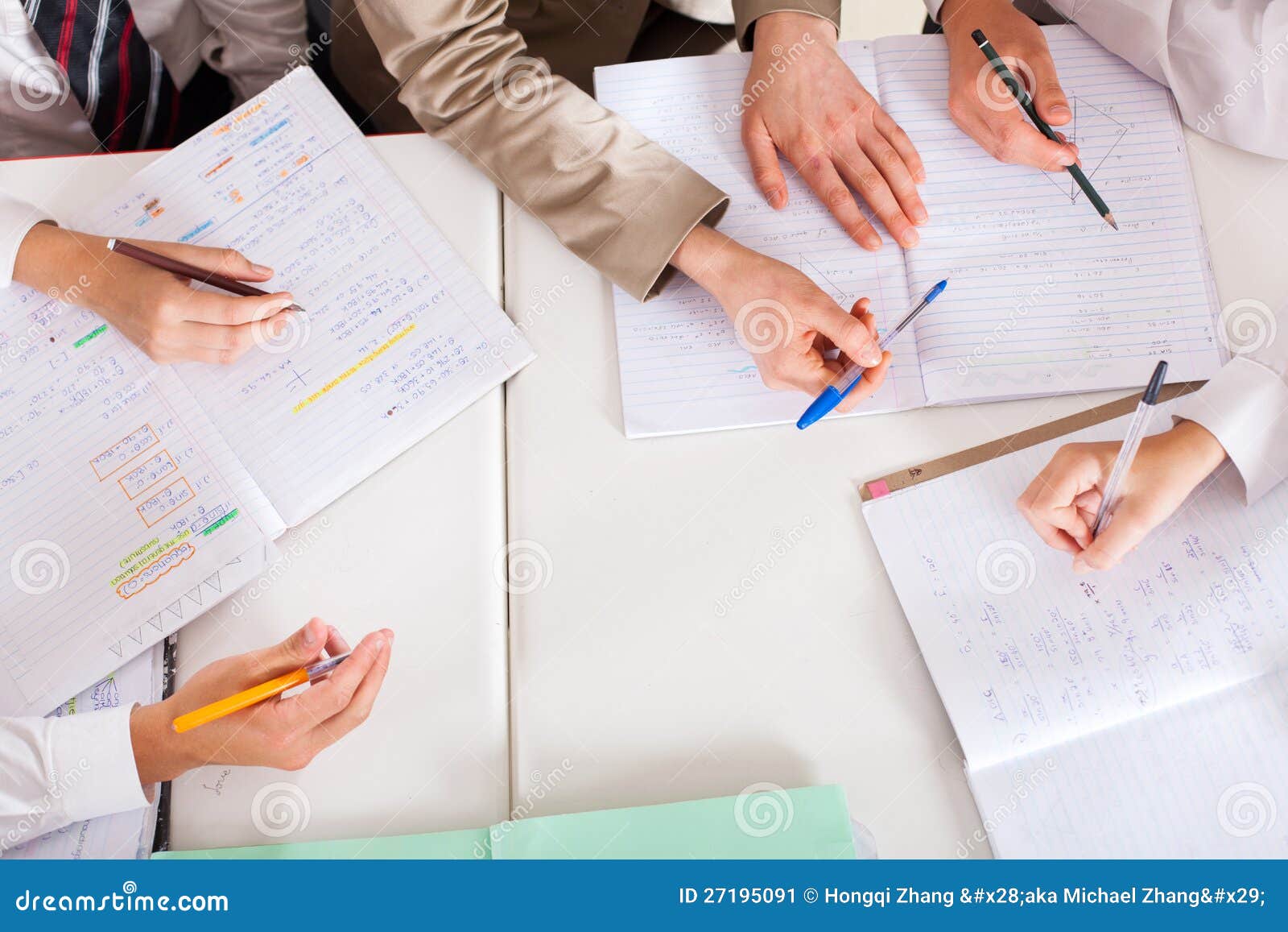 Teacher tutoring students stock image. Image of closeup - 27195091