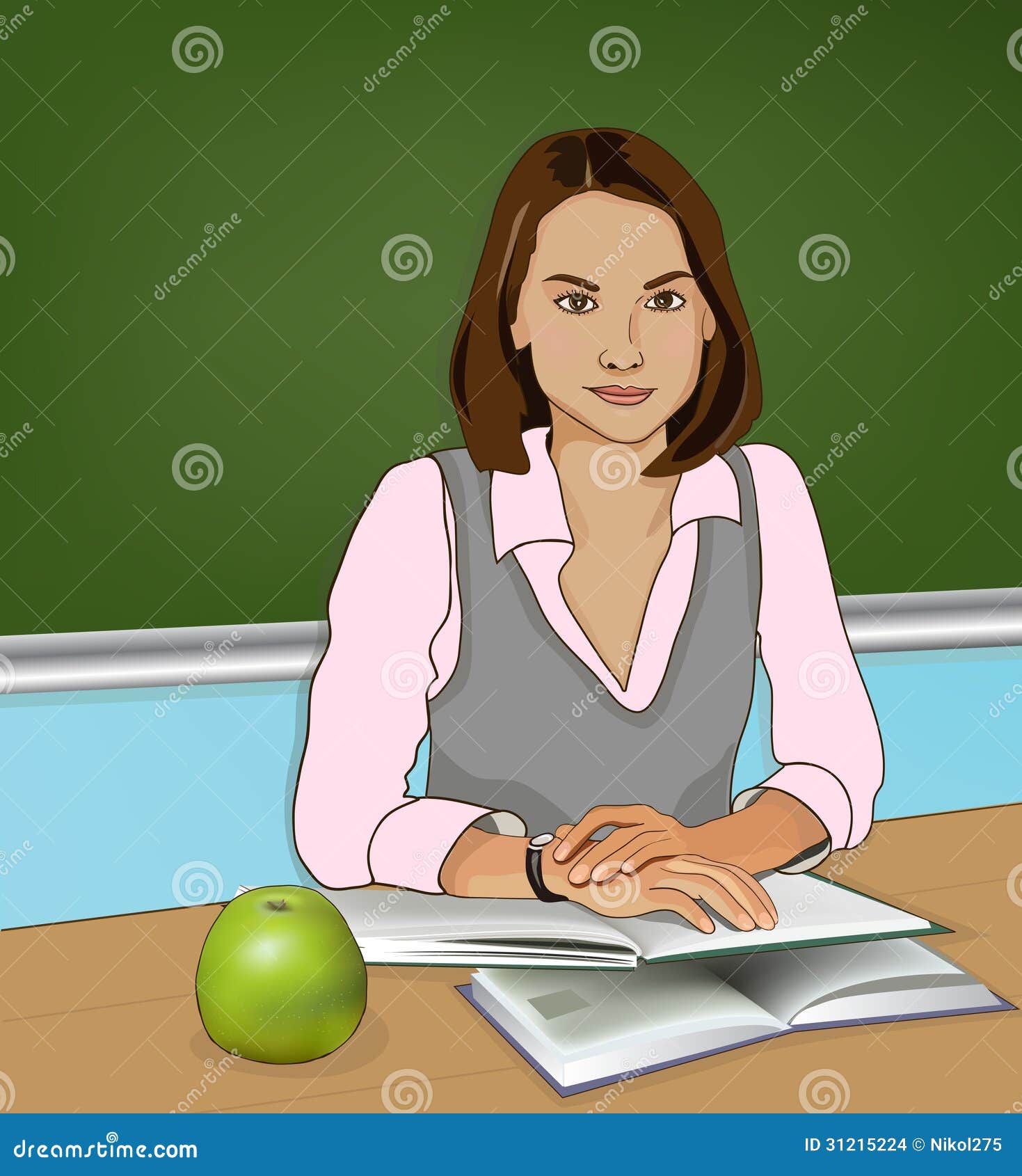 Teacher vector image stock vector. Illustration of study - 31215224