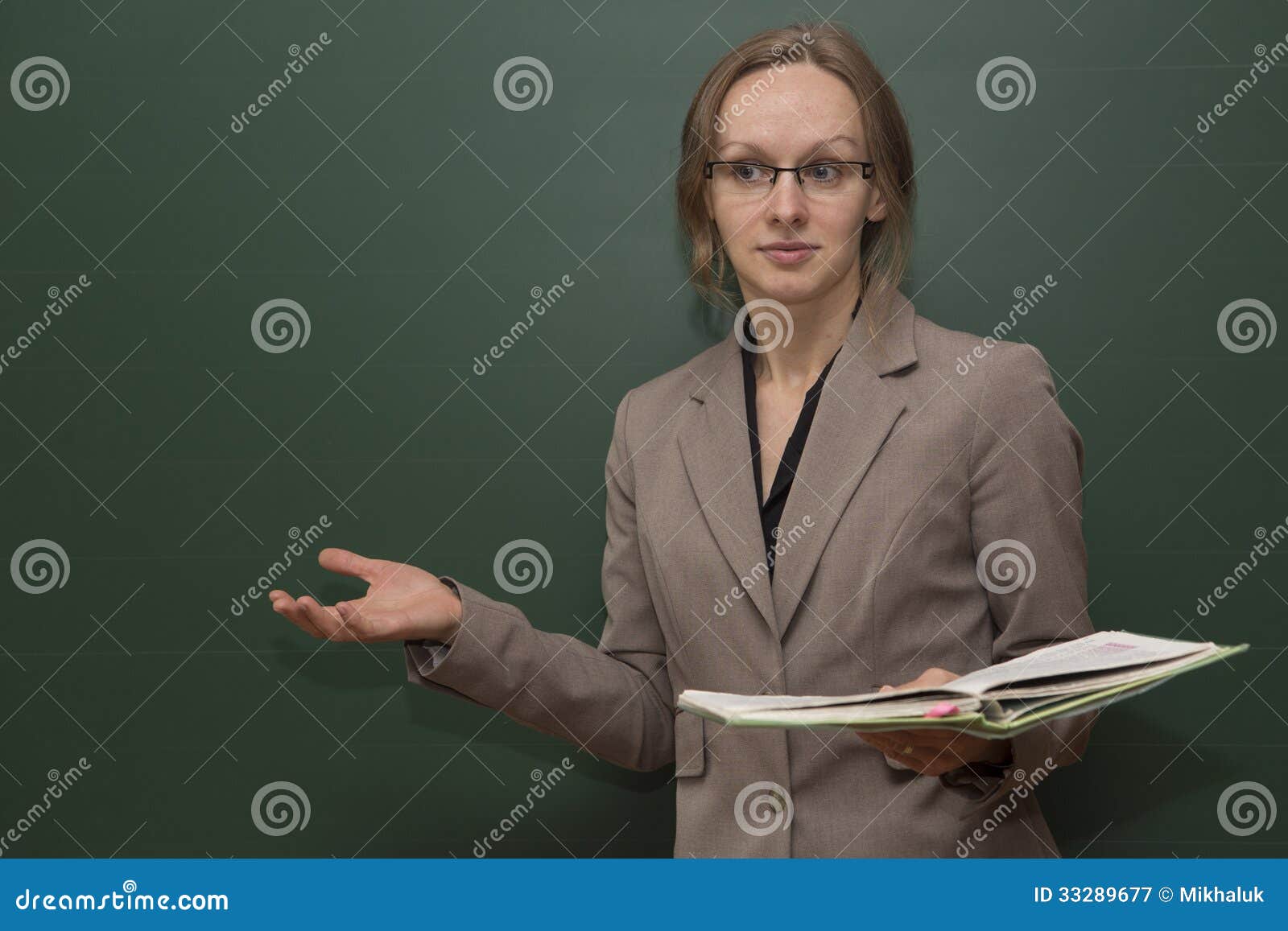 Teacher is Welcoming the Class Stock Image - Image of learner, chalk ...
