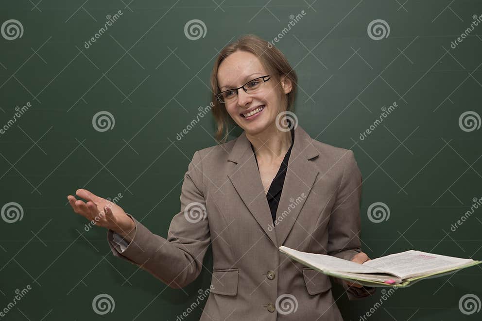 Teacher is Welcoming the Class Stock Image - Image of caucasian, wait ...