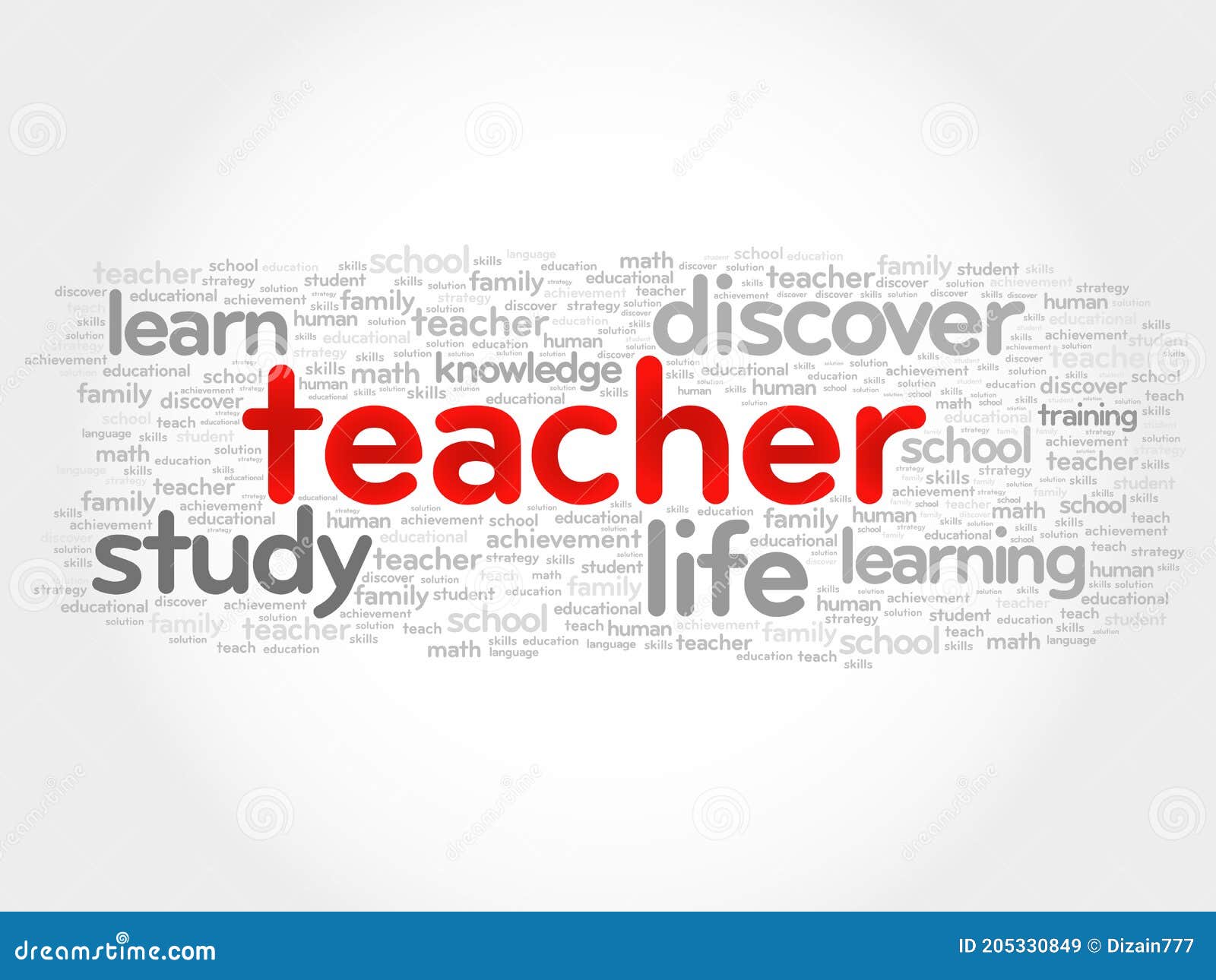 TEACHER word cloud stock illustration. Illustration of background ...