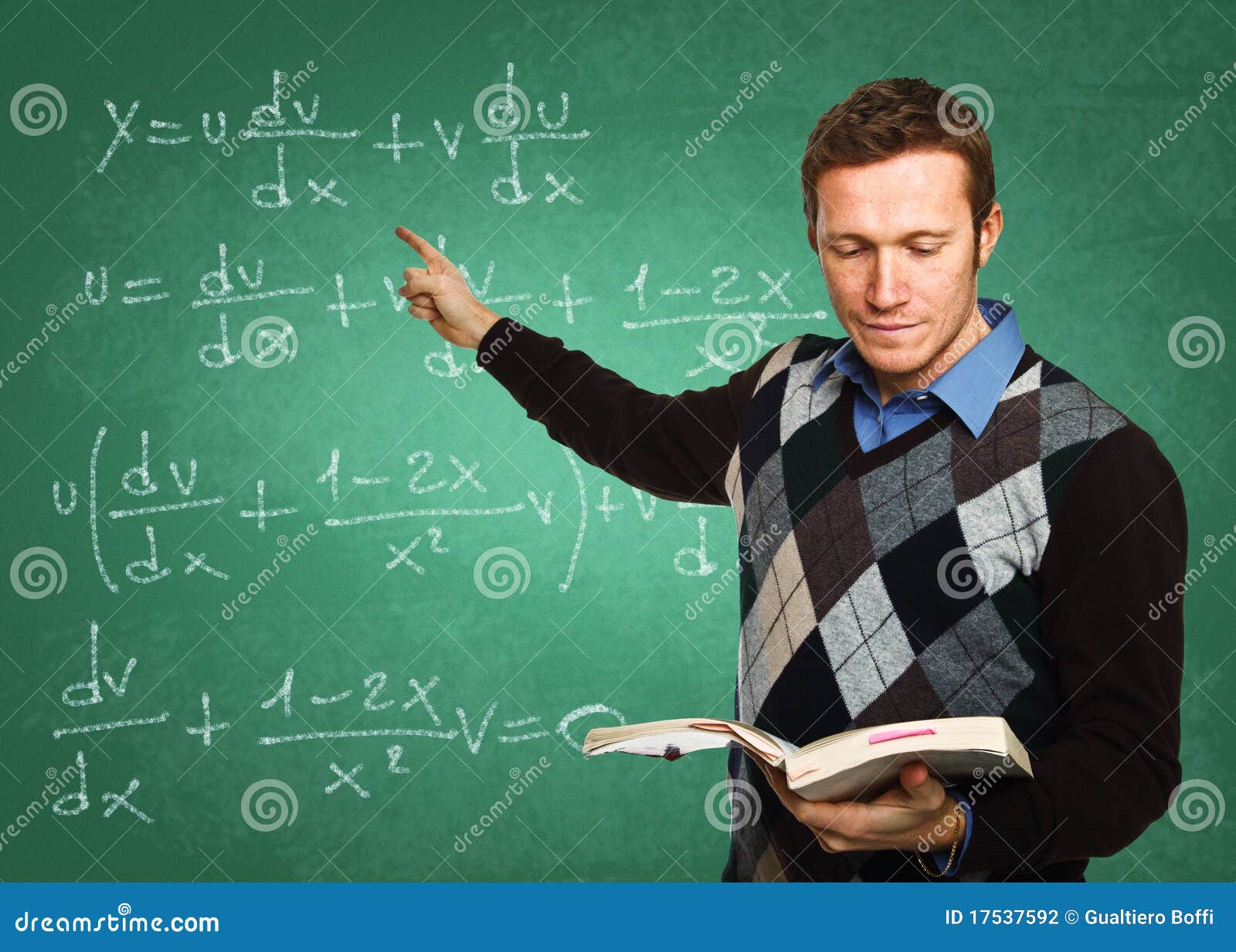 Teacher at work stock photo. Image of book, read, blackboard - 17537592
