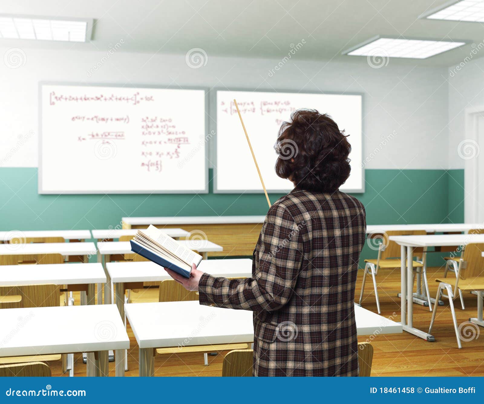 Teacher at work stock photo. Image of reading, indoor - 18461458
