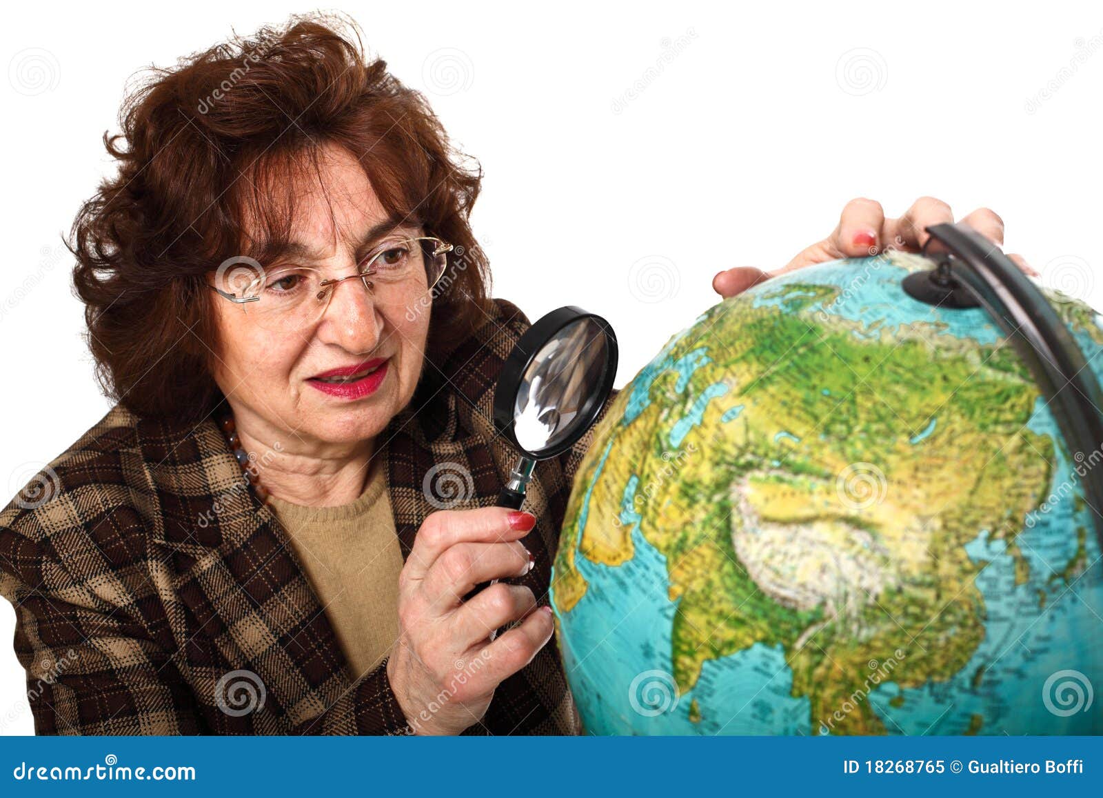 Teacher and world map stock image. Image of geography - 18268765