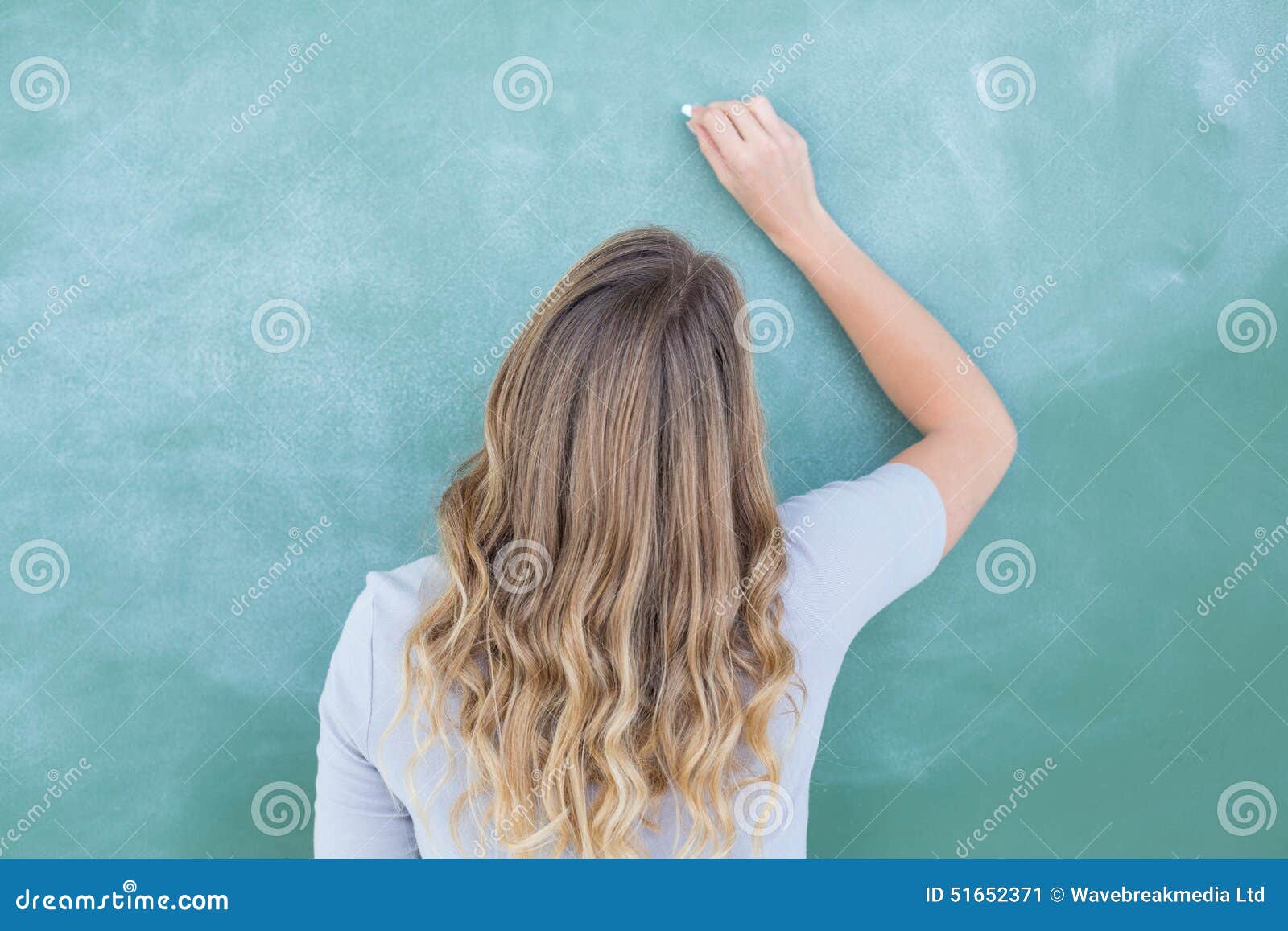 Teacher Writing on Blackboard Stock Image - Image of woman, teacher ...