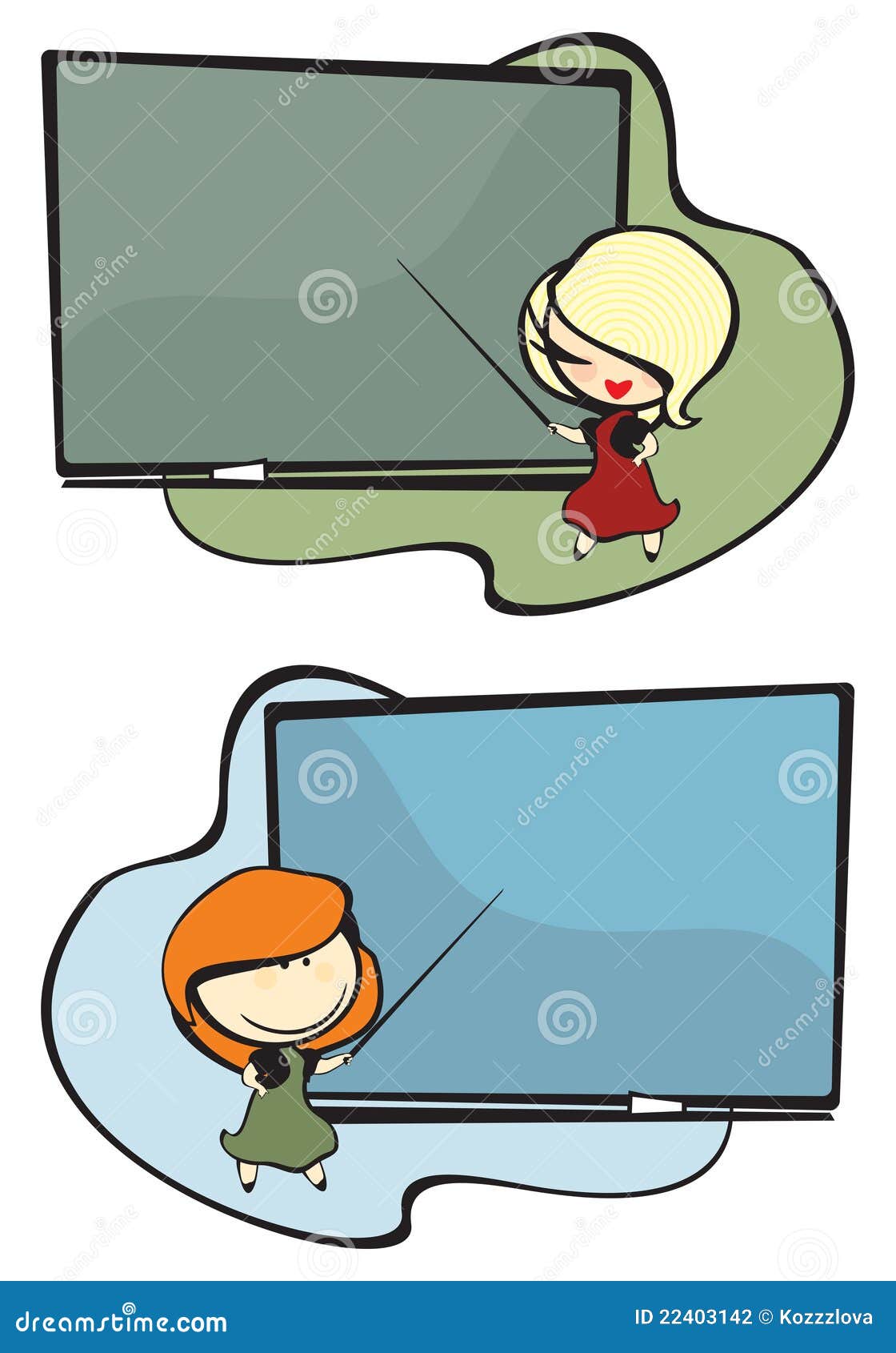 Teachers at a blackboard stock vector. Illustration of expertise - 22403142