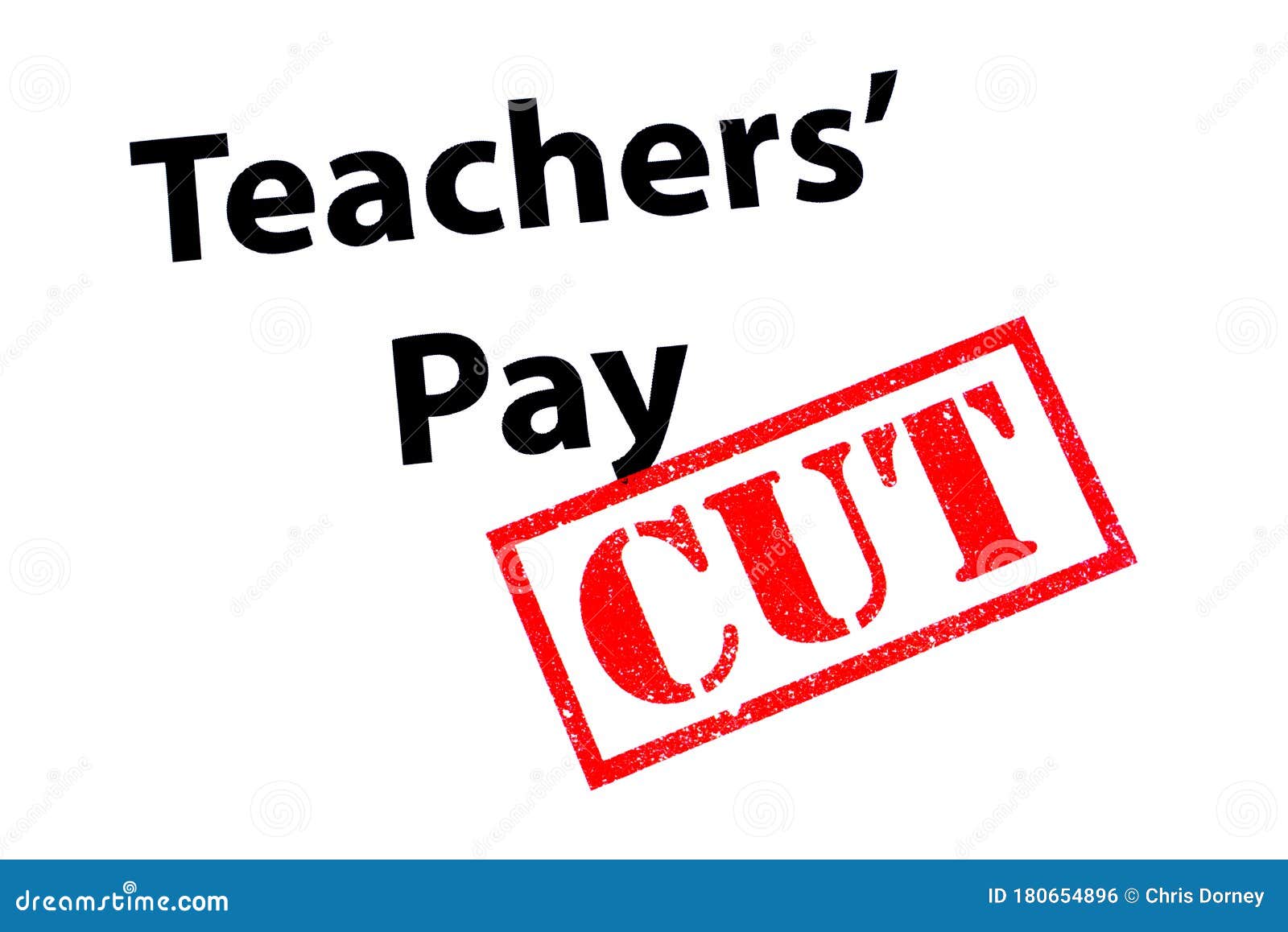 Teachers Pay Cut stock illustration. Illustration of cutbacks - 180654896