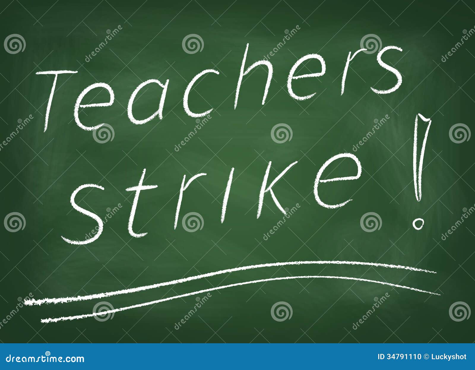 Teachers strike stock illustration. Illustration of chalk - 34791110
