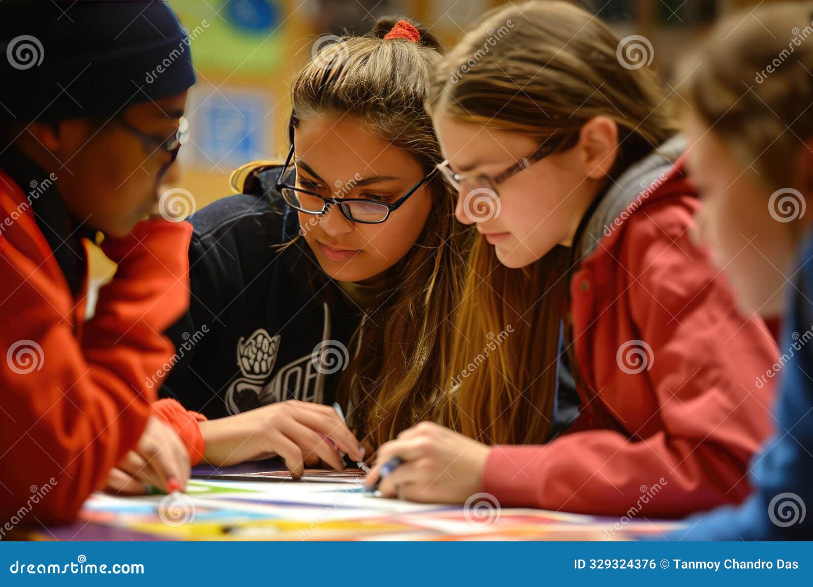 Teachers and Students Jointly Solving a Complex Problem, Ai Generated ...