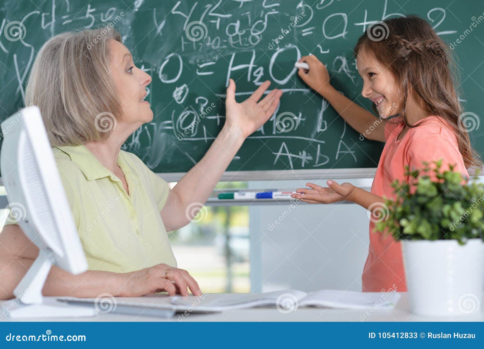Teachers Working with Pupil Stock Image - Image of microprocessors ...