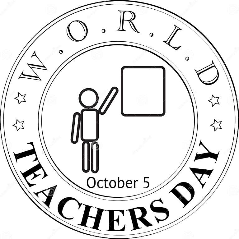 World Teachers Day Sign and Symbol Stock Vector - Illustration of ...