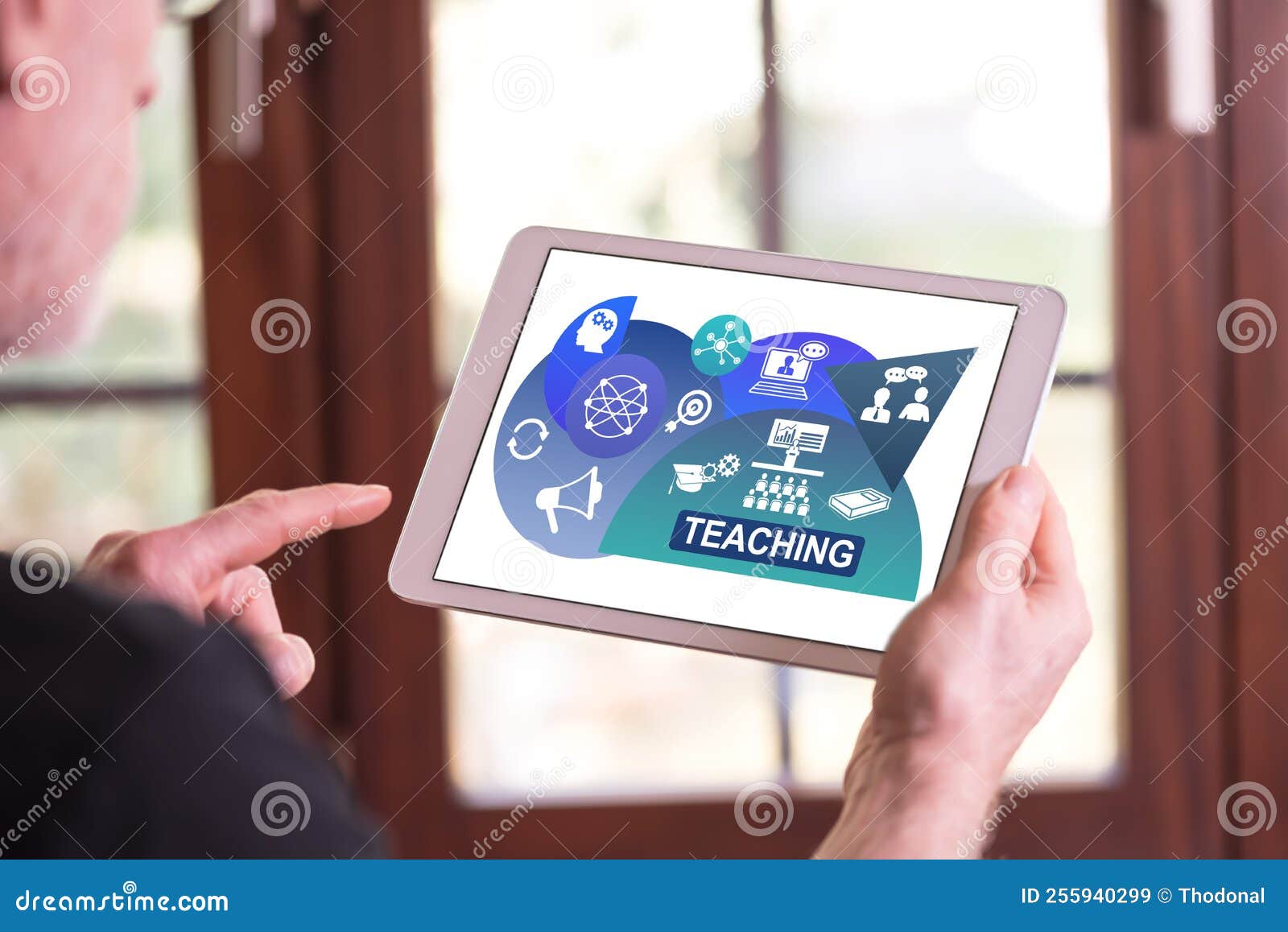 Teaching Concept on a Tablet Stock Image - Image of information ...