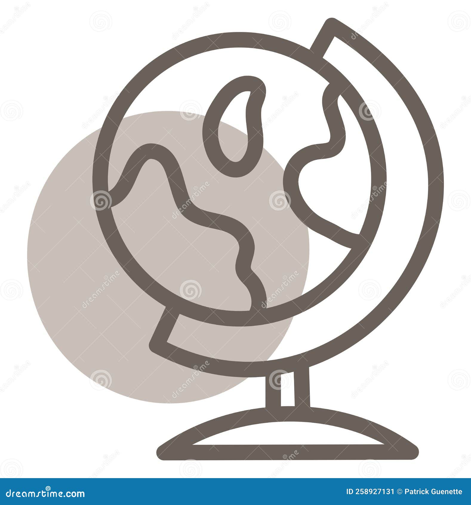Teaching globe , icon stock vector. Illustration of teaching - 258927131