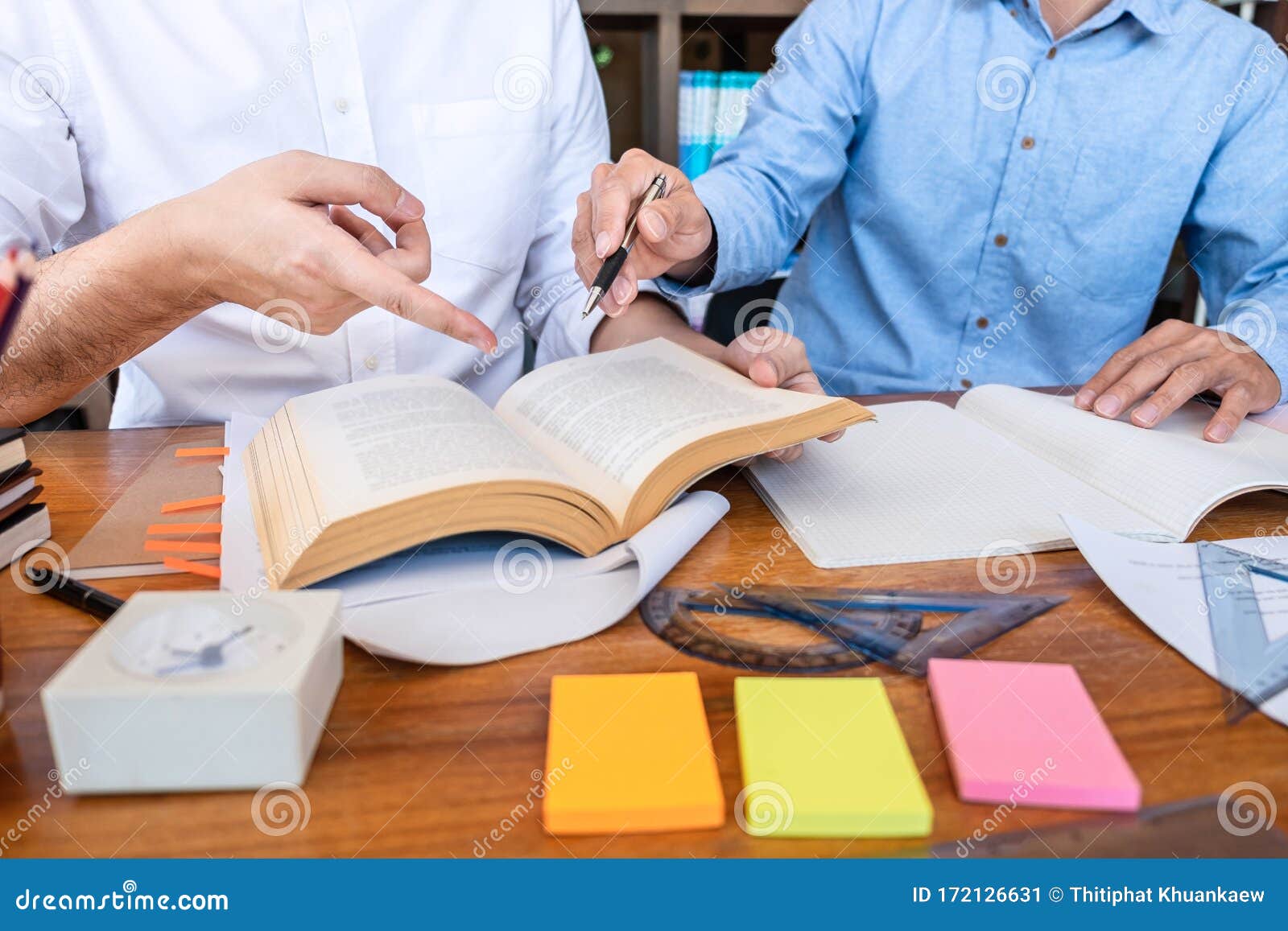 Teaching Helping and Study Course, Team of Young Teacher or Tutor Helps ...