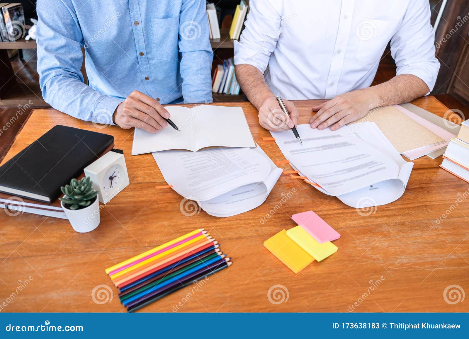 Teaching Helping and Study Course, Team of Young Teacher or Tutor Helps ...