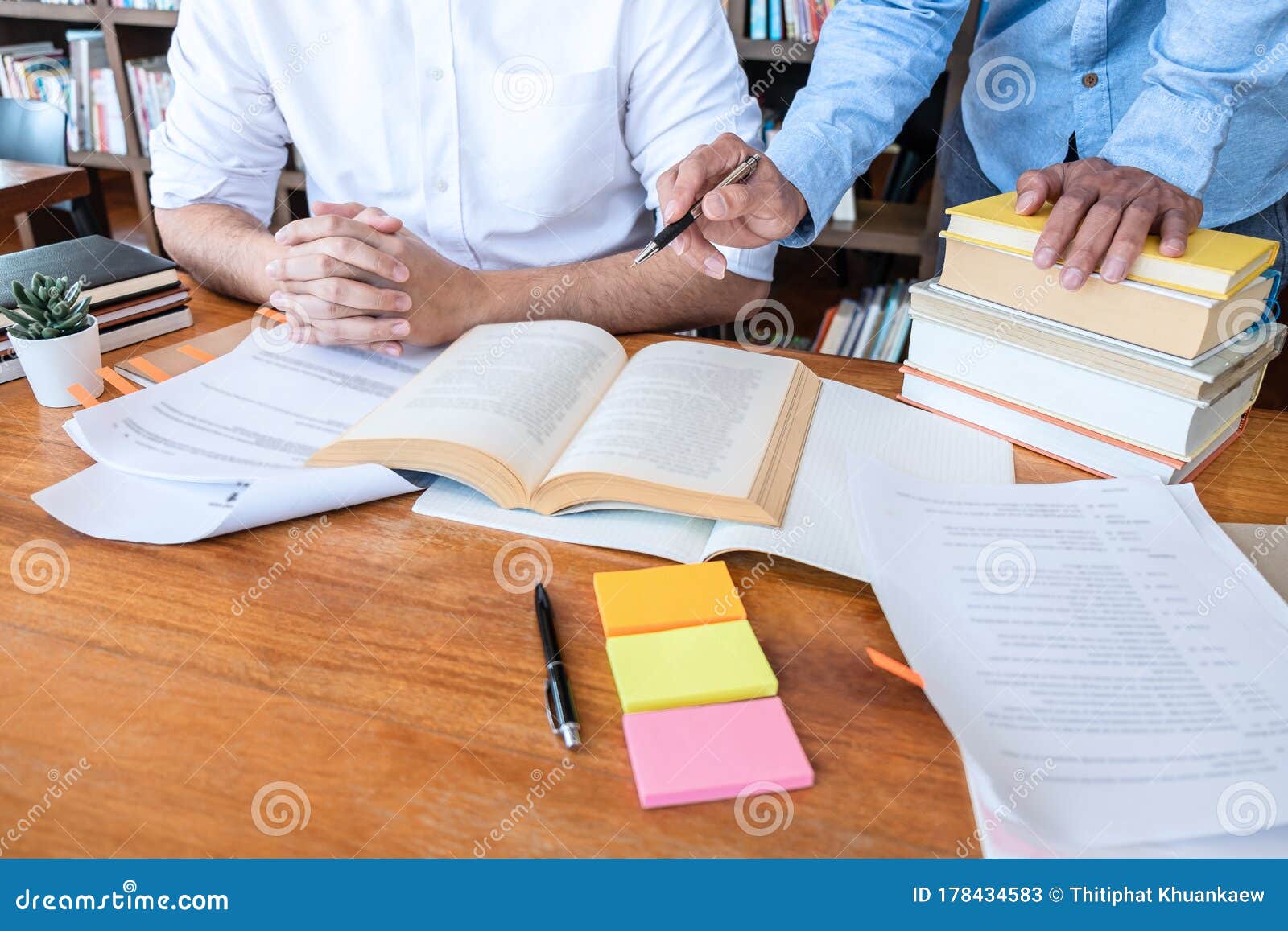 Teaching Helping and Study Course, Team of Young Teacher or Tutor Helps ...